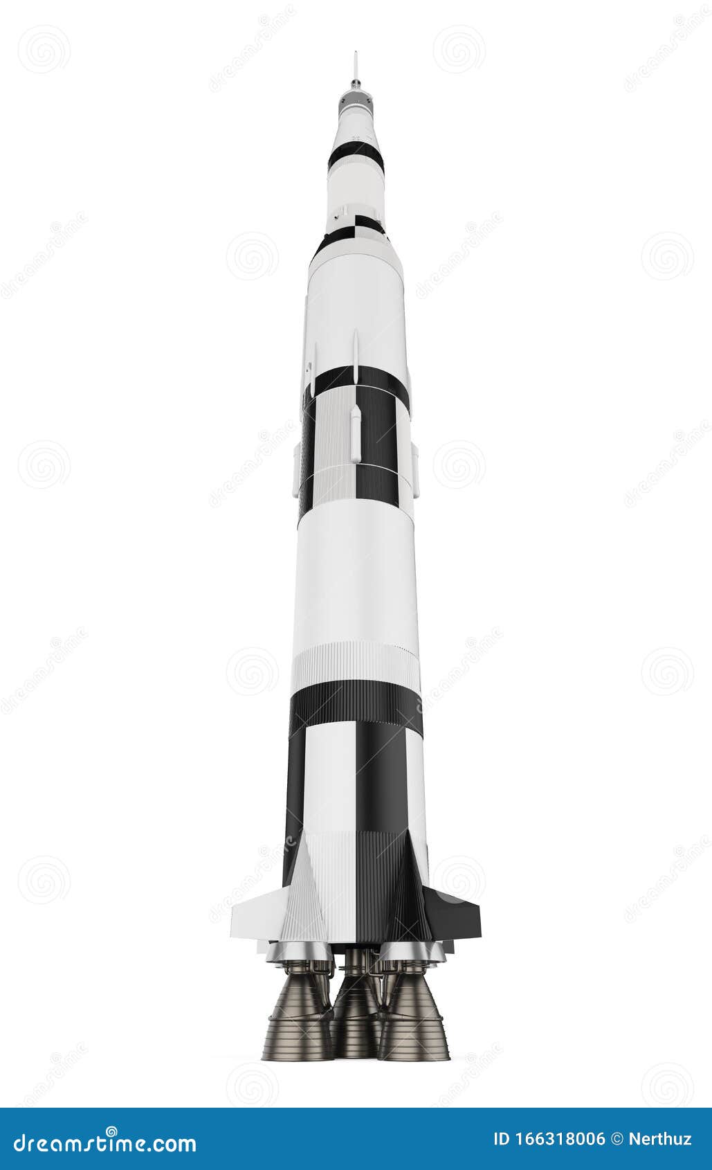 Saturn V Rocket Isolated stock illustration. Illustration of aerospace ...