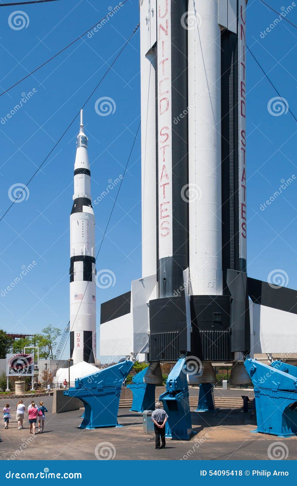Saturn V rockets editorial stock photo. Image of blue - 54095418