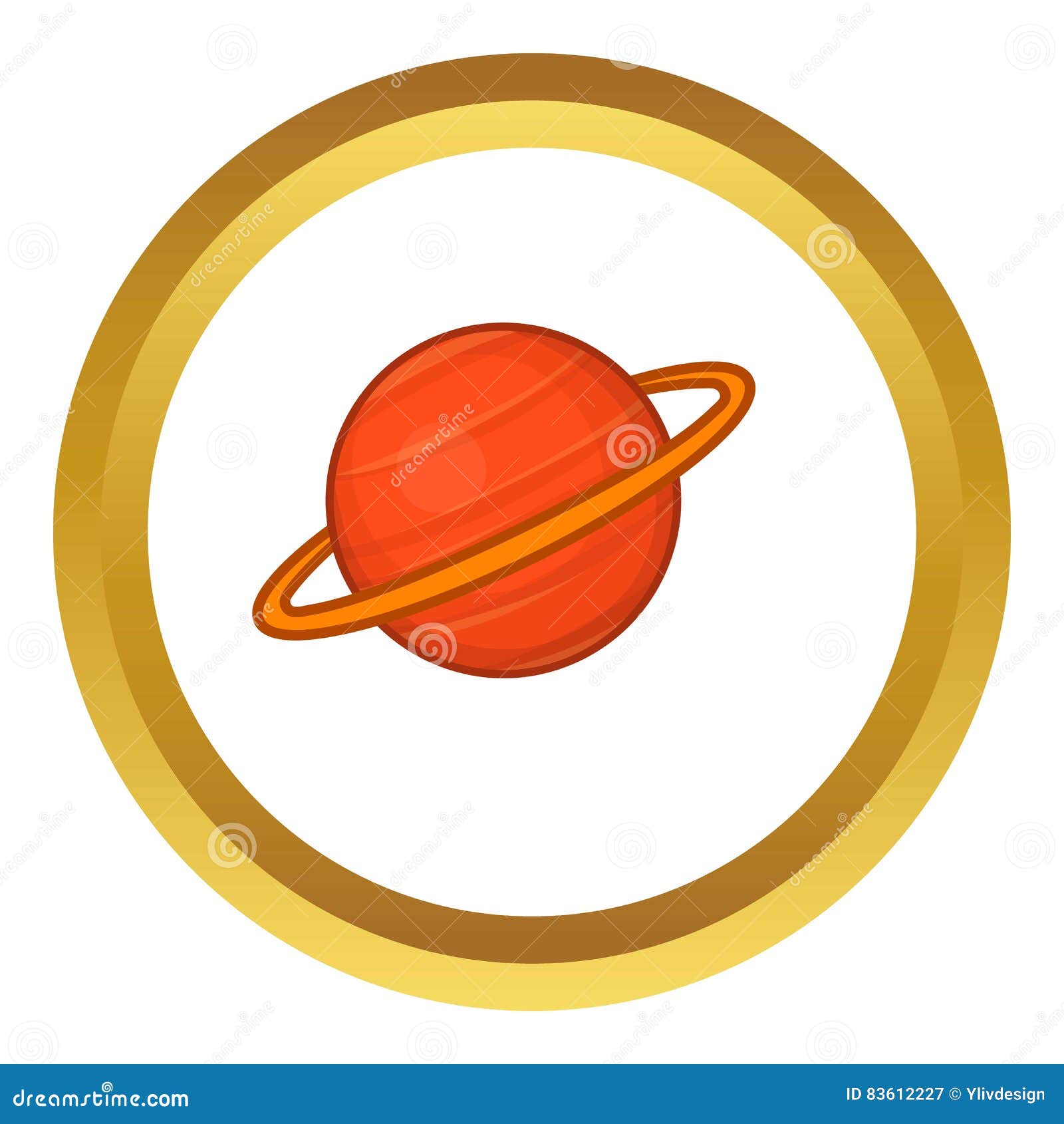 Saturn, Vector Cartoon Illustration. Planet Saturn With Rings, Planet ...
