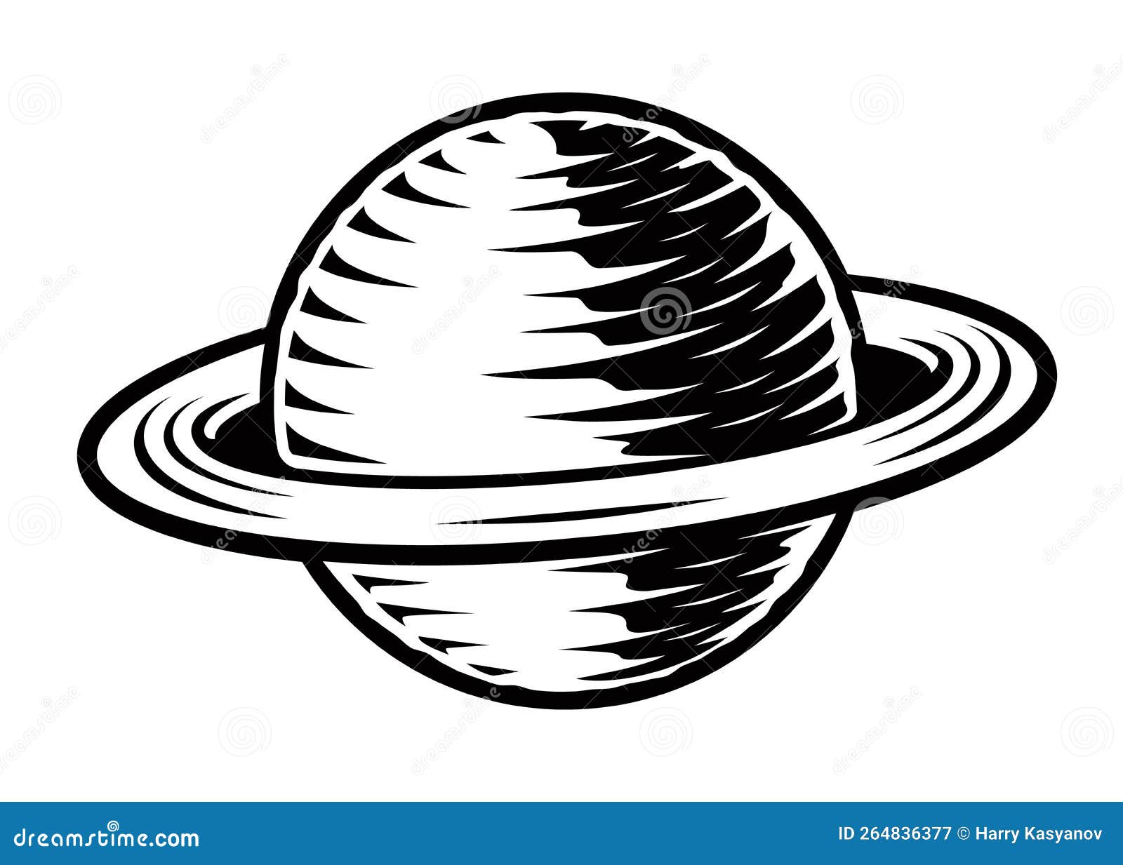 Saturn, Vector Cartoon Illustration. Planet Saturn With Rings, Planet ...