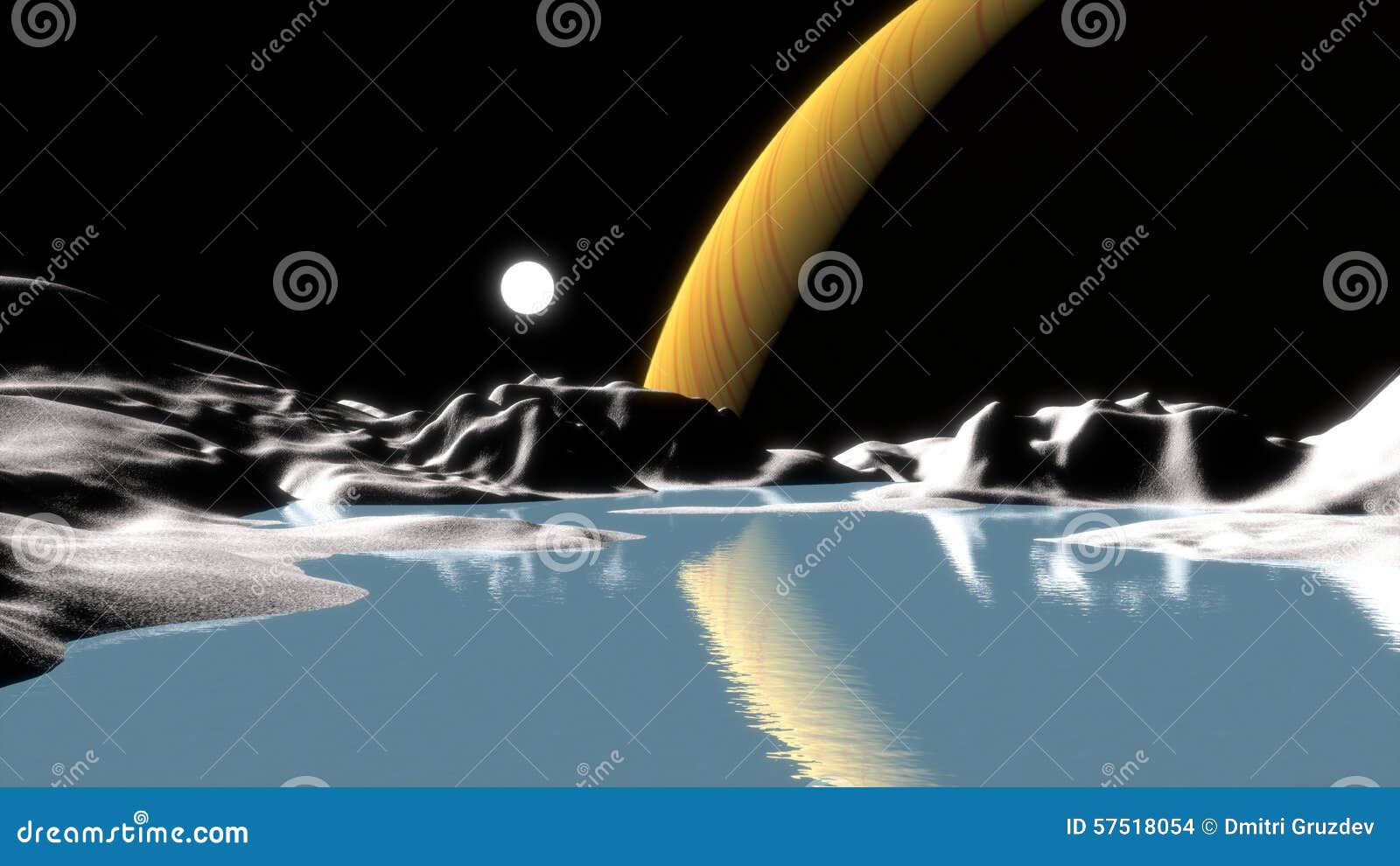 Titan Moon Environment Royalty-Free Stock Photo | CartoonDealer.com ...