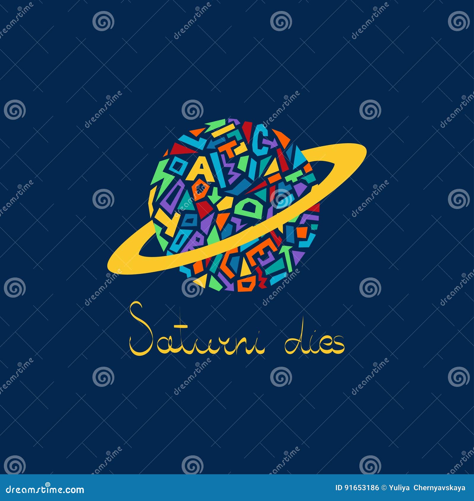 Saturn, Vector Cartoon Illustration. Planet Saturn With Rings, Planet ...