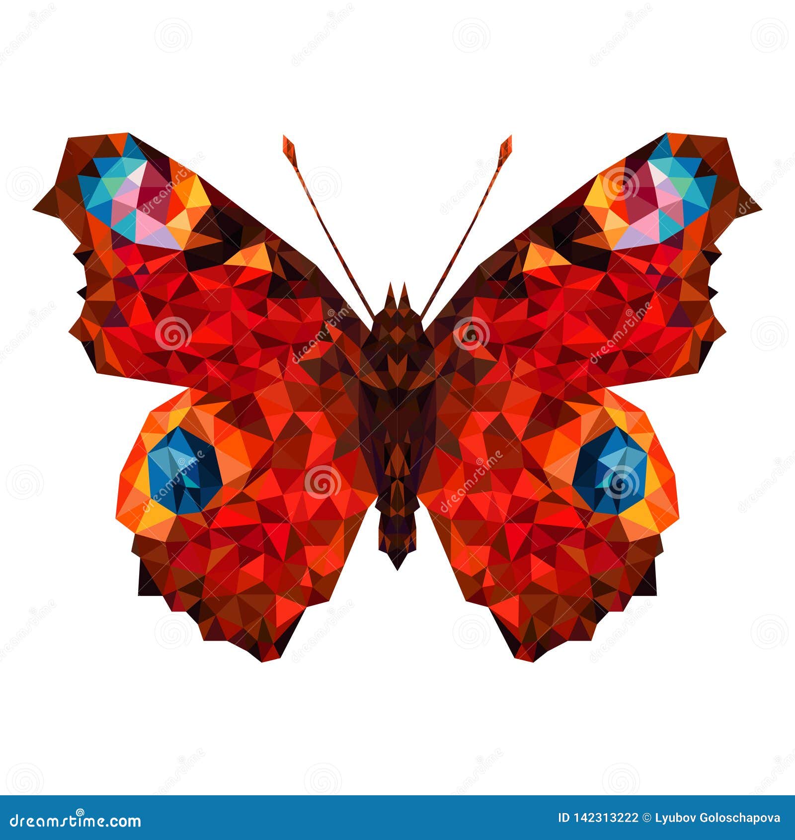 Minimalistic Butterfly in Low Poly Style Stock Illustration ...