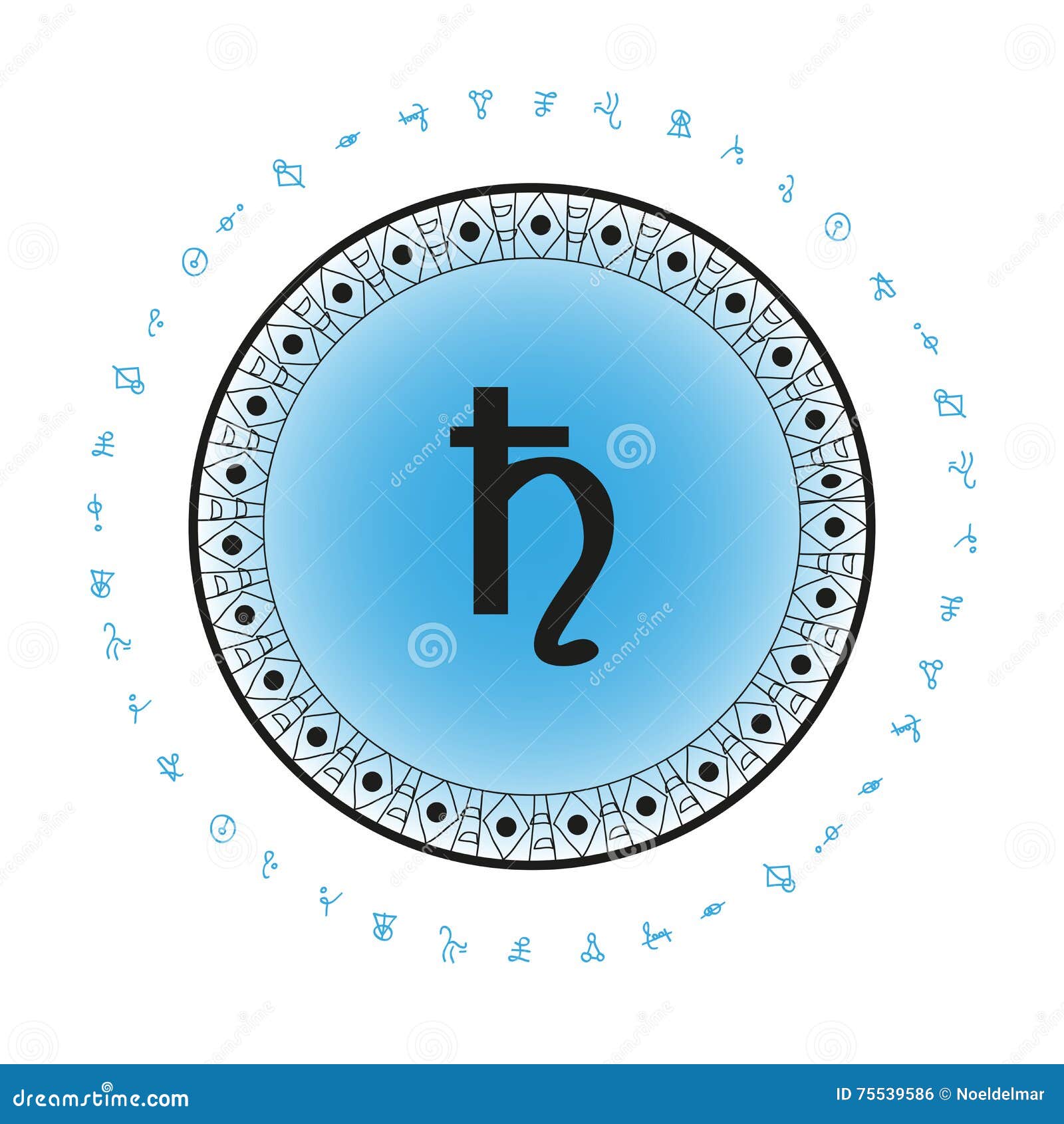Saturn Alchemy Symbol