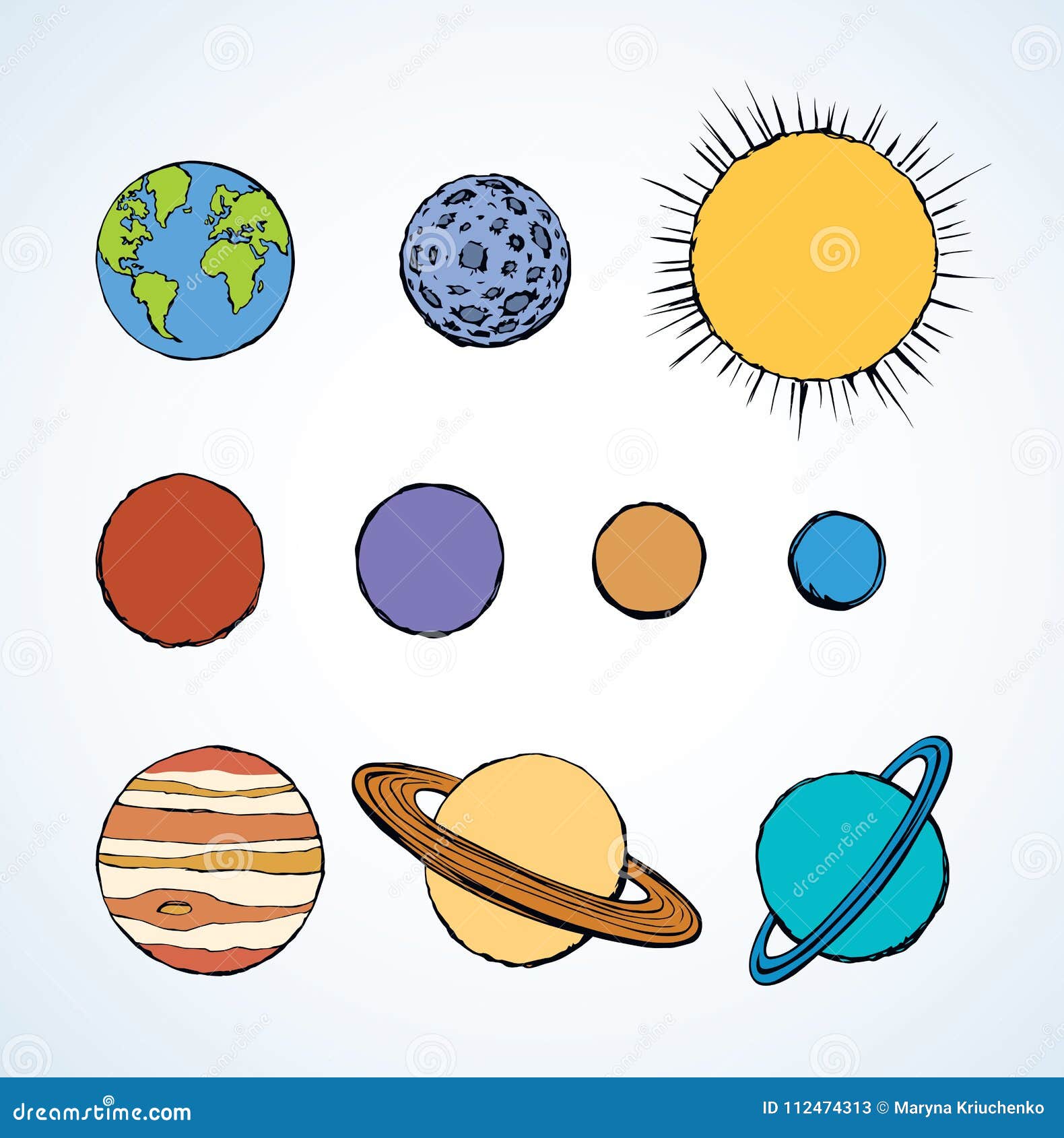 Saturnus Vector tekening vector illustratie. Illustration of kosmologie ...