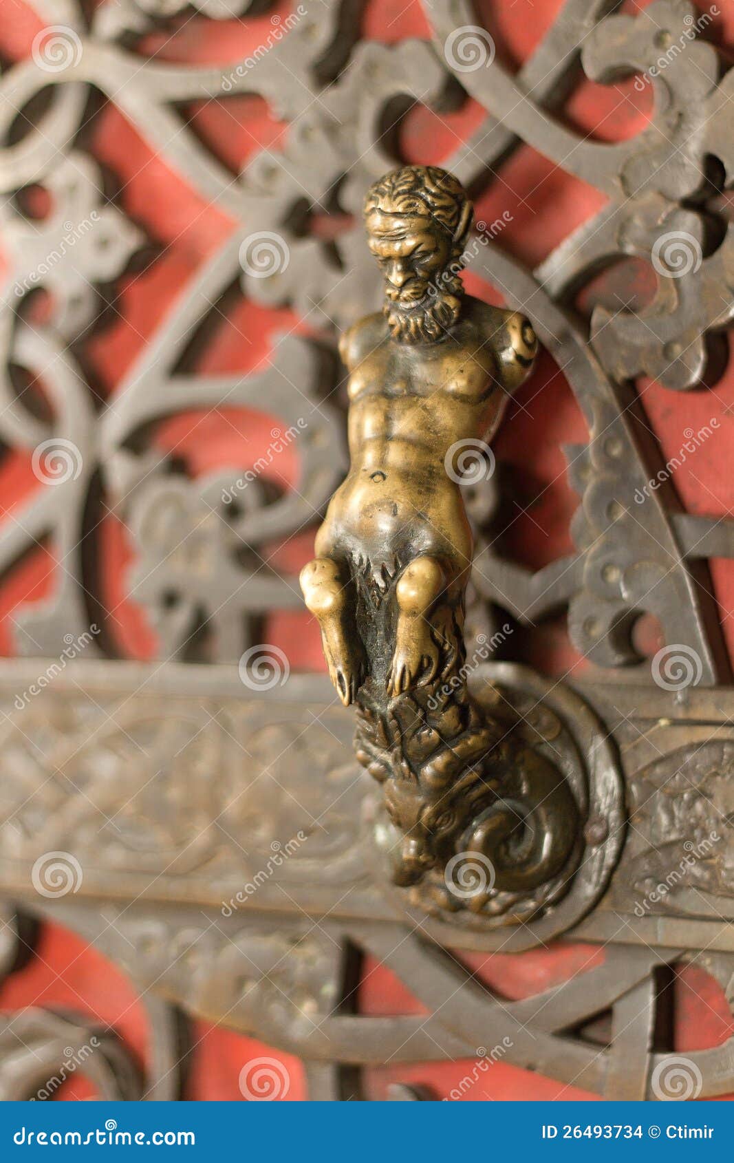 The Satyr on the door stock photo. Image of metal, cathedral - 26493734