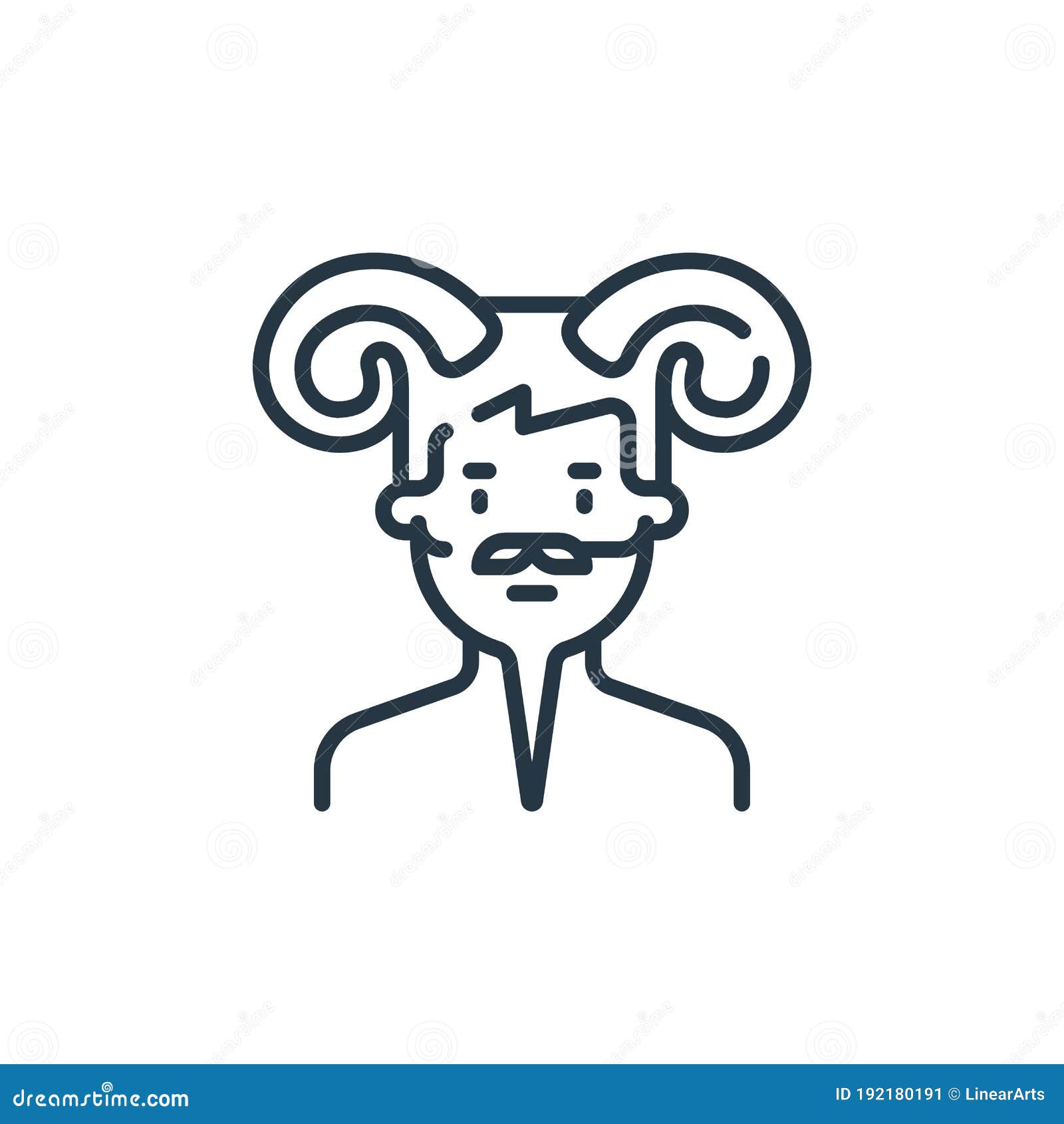 Satyr Icon Vector from Fairytale Concept. Thin Line Illustration of ...