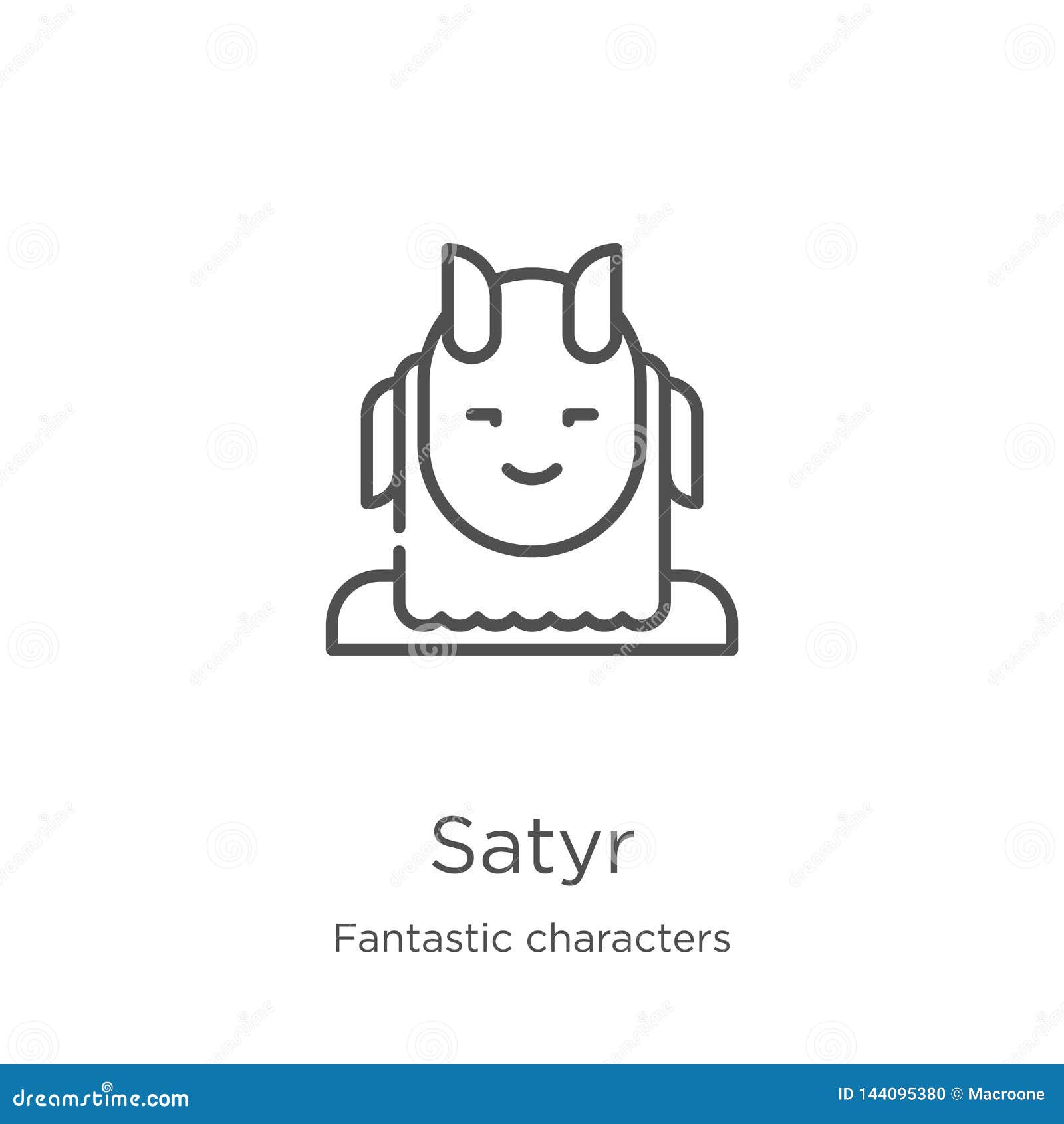 Satyr Icon Vector Isolated On White Background, Satyr Sign , Col ...