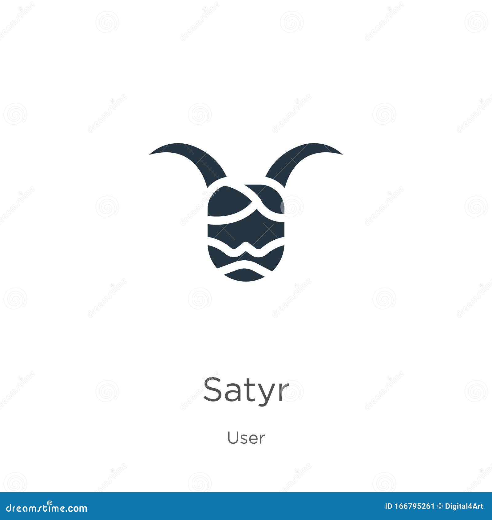 Satyr Icon Vector Isolated On White Background, Satyr Sign , Col ...