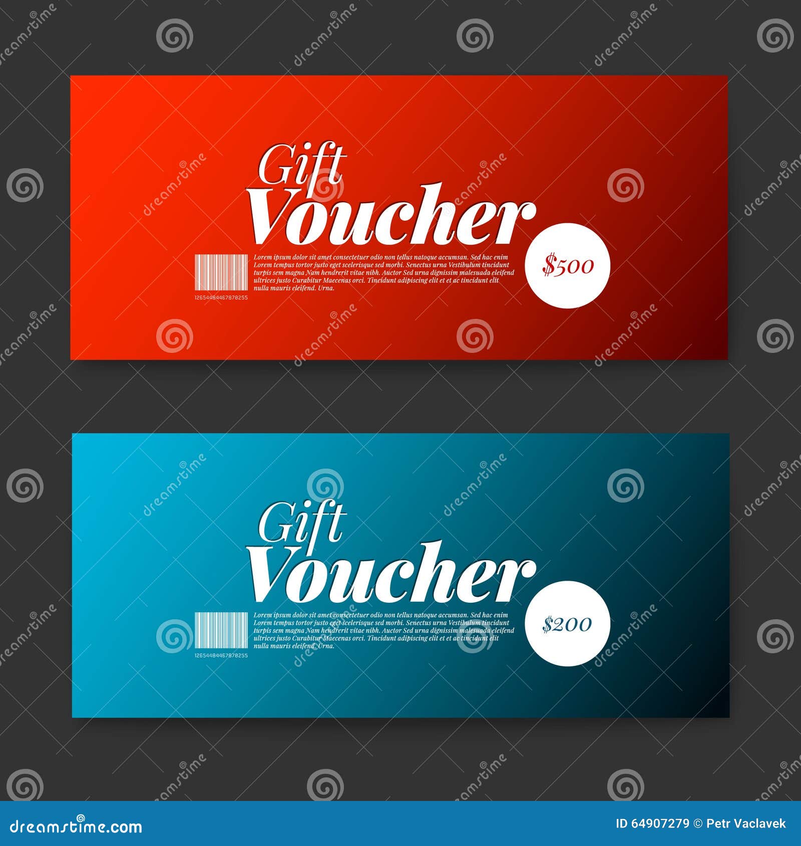 Satz Belegkarten Des Geschenks (Rabatt) Vektor Abbildung - Illustration ...