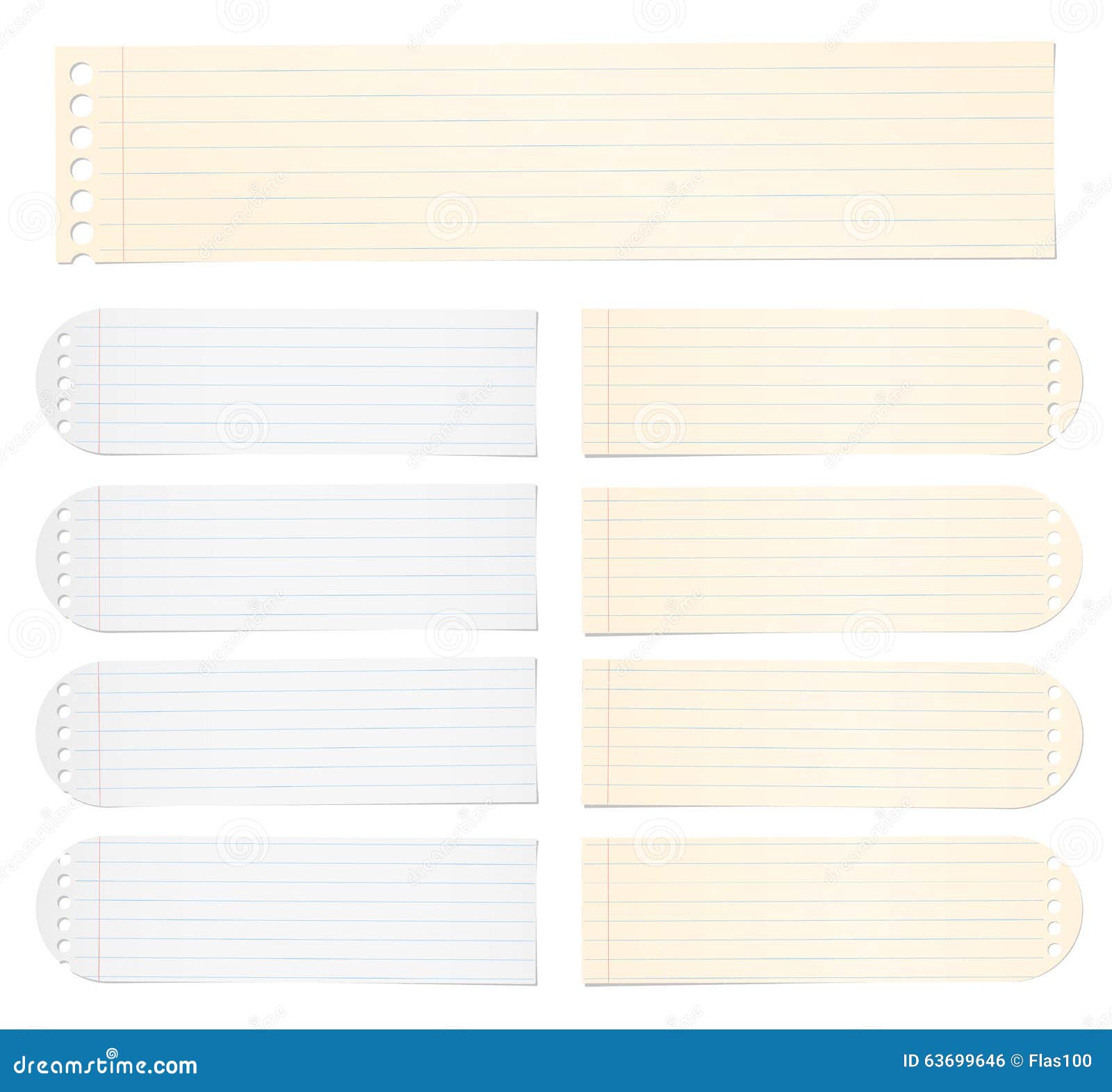 Satz Briefpapier Mit Linien Und Gitter Vektor Abbildung - Illustration ...