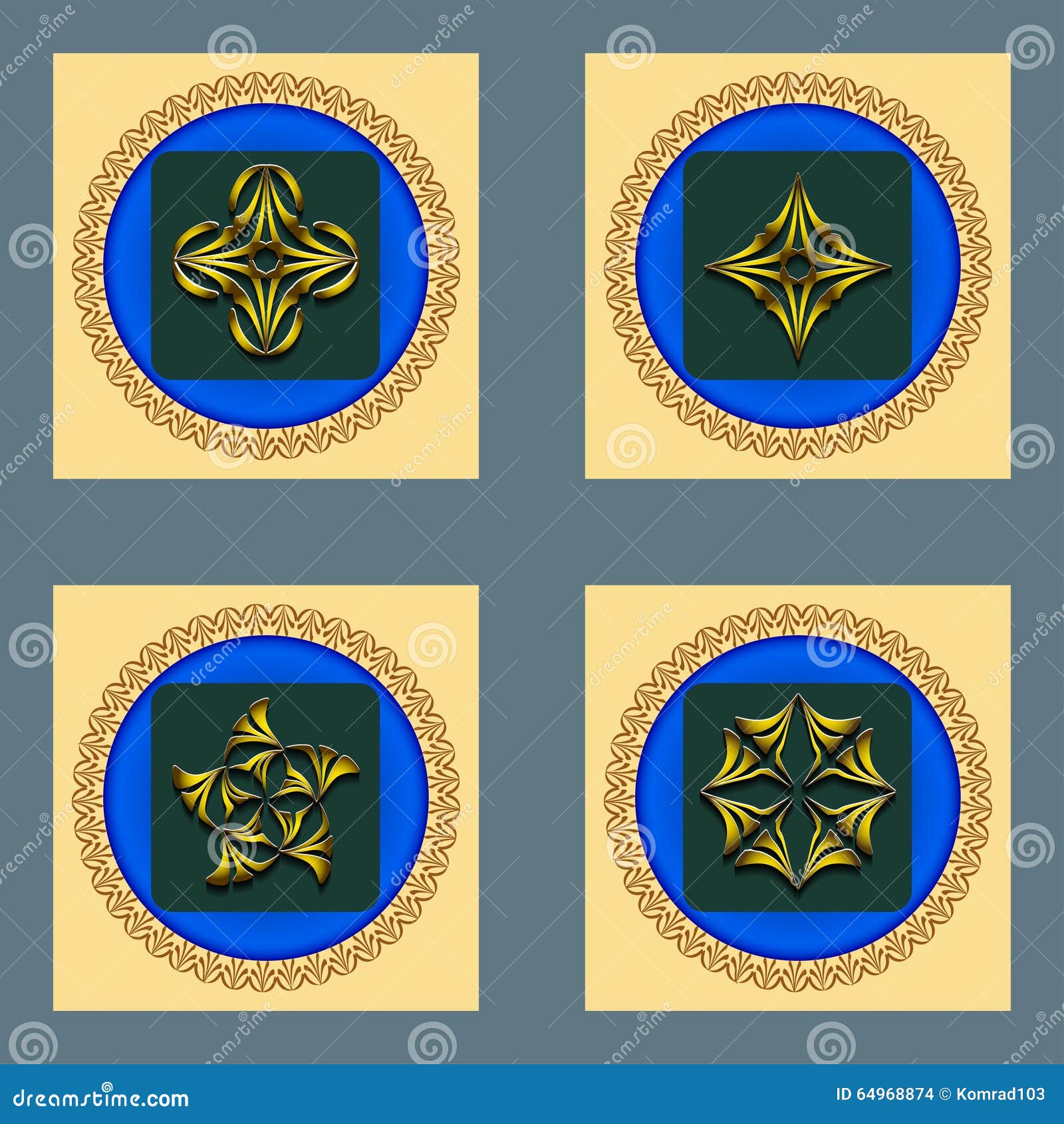 Satz Dekorative Elemente Des Designs Stock Abbildung - Illustration von ...