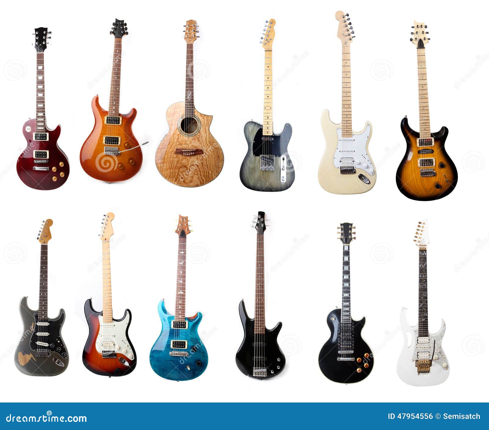 Satz Verschiedene Gitarren Archivbilder - Abgabe des Download-6 geben ...