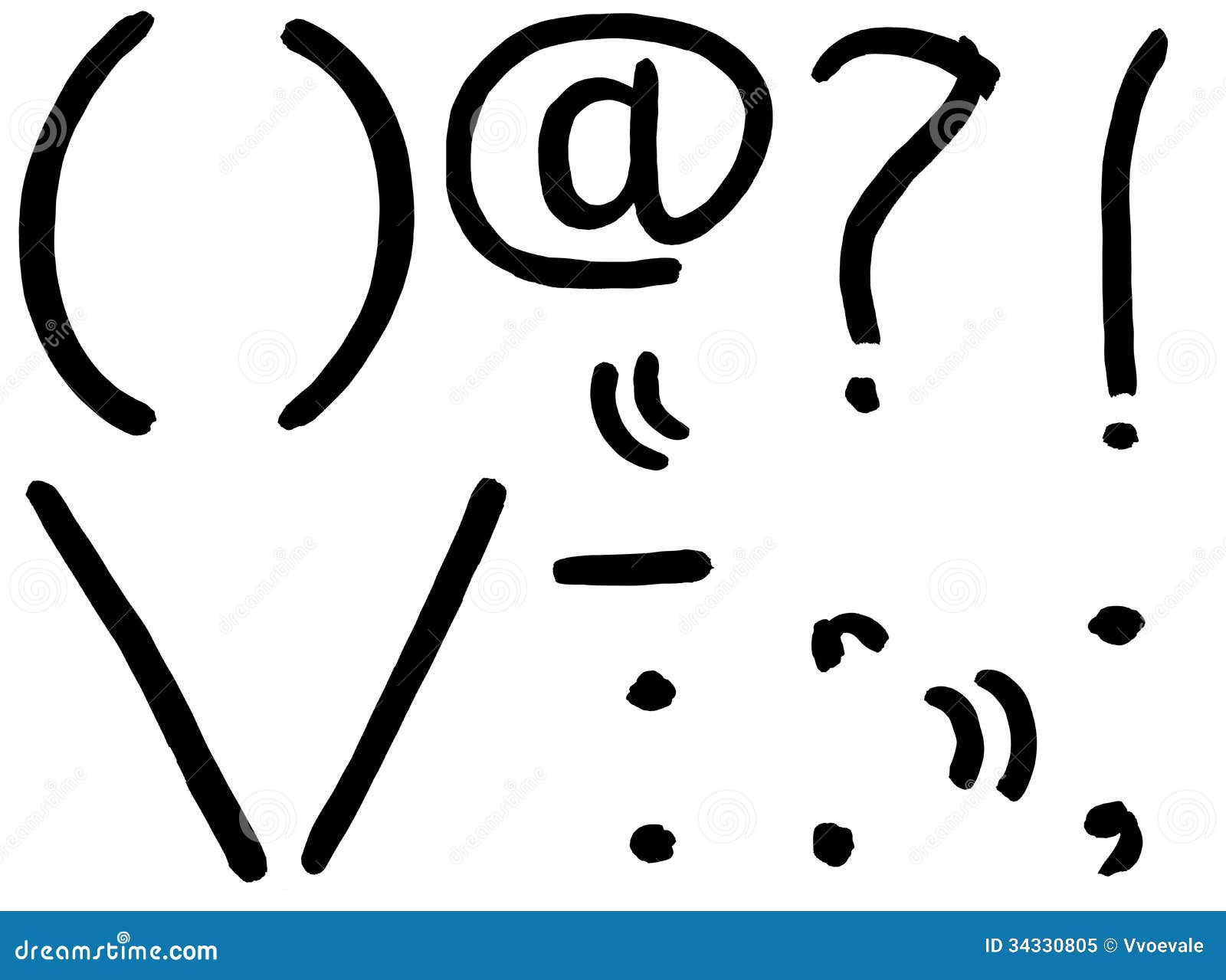 Satz Interpunktionszeichen stock abbildung. Illustration von ...