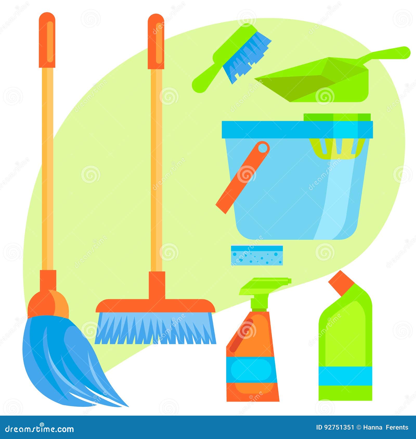 Satz Material Für Das Säubern Vektor Abbildung - Illustration von ...