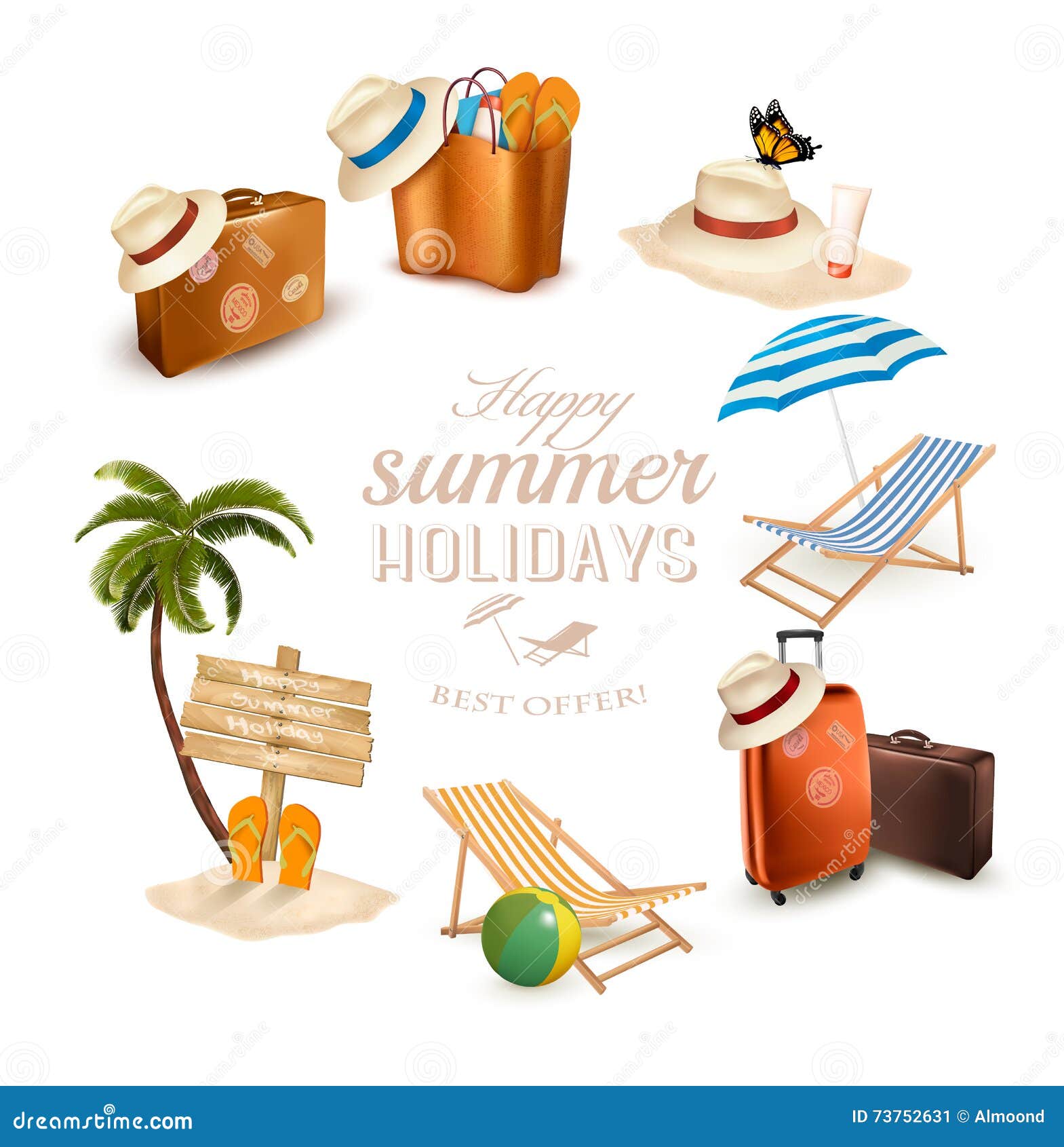 Satz in Verbindung Stehende Ikonen Der Ferien Vektor Abbildung ...