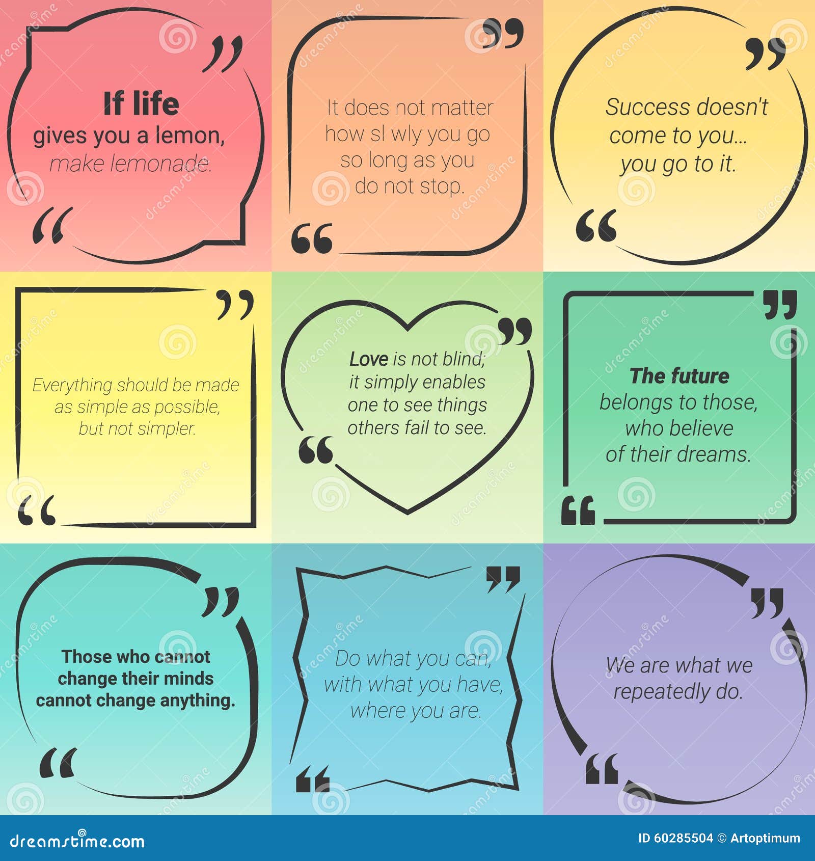 Satz Zitattextboxen, -rahmen Und -zitate Vektor Abbildung ...