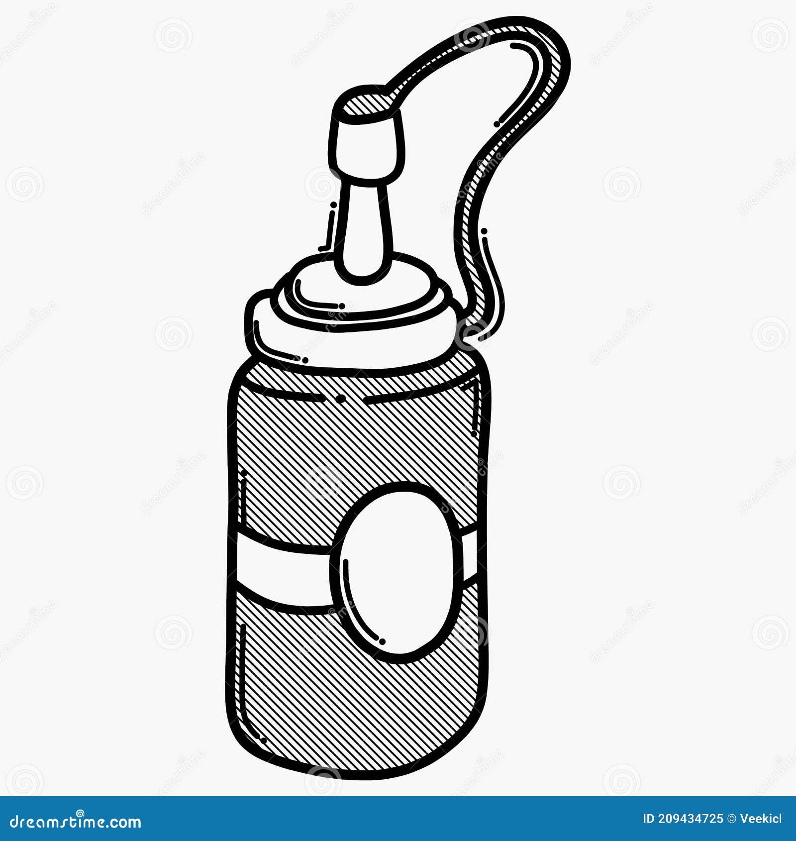 Sauce Bottle Doodle Vector Icon. Drawing Sketch Illustration Hand Drawn ...