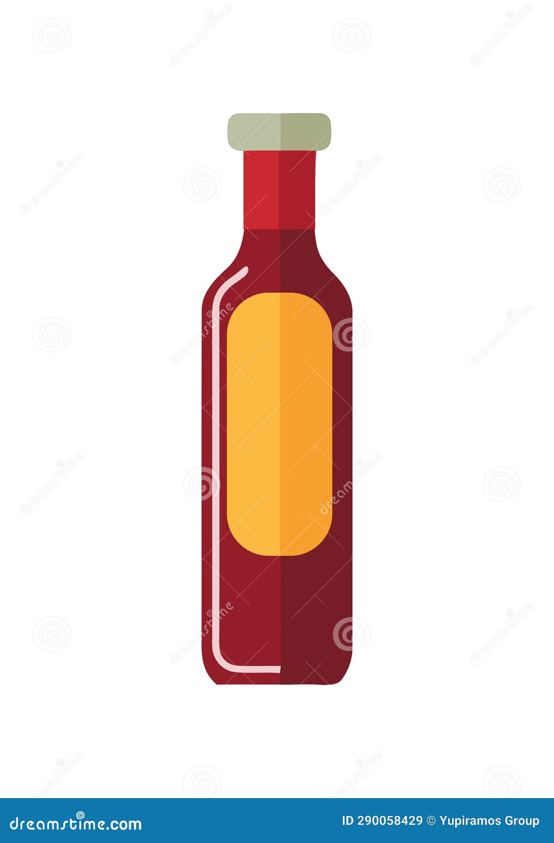 Sauce Bottle Icon with Label Stock Illustration - Illustration of tasty ...