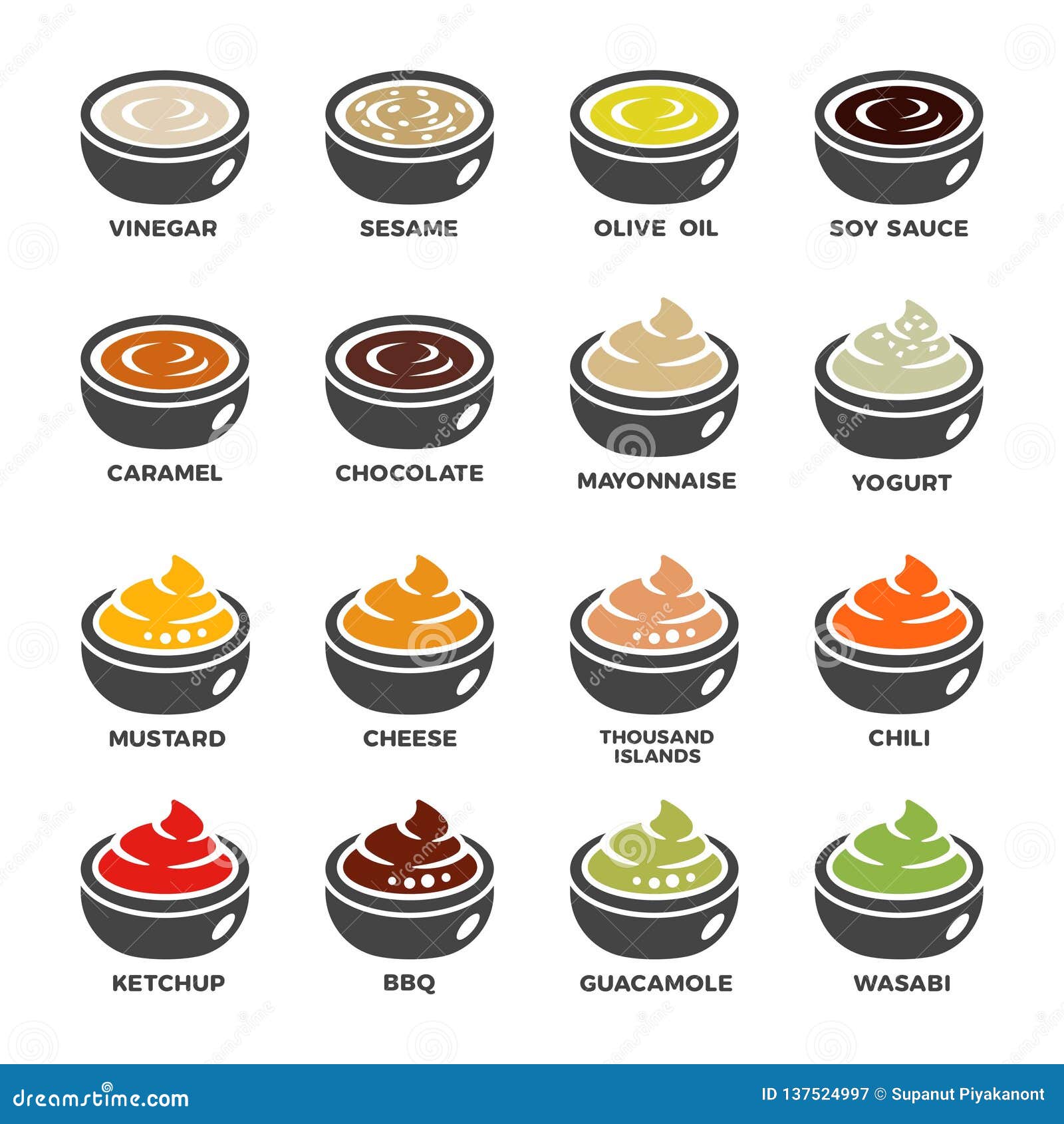 Sauce icon set stock vector. Illustration of restaurant - 137524997 Sauce icon set stock vector. Illustration of restaurant - 137524997