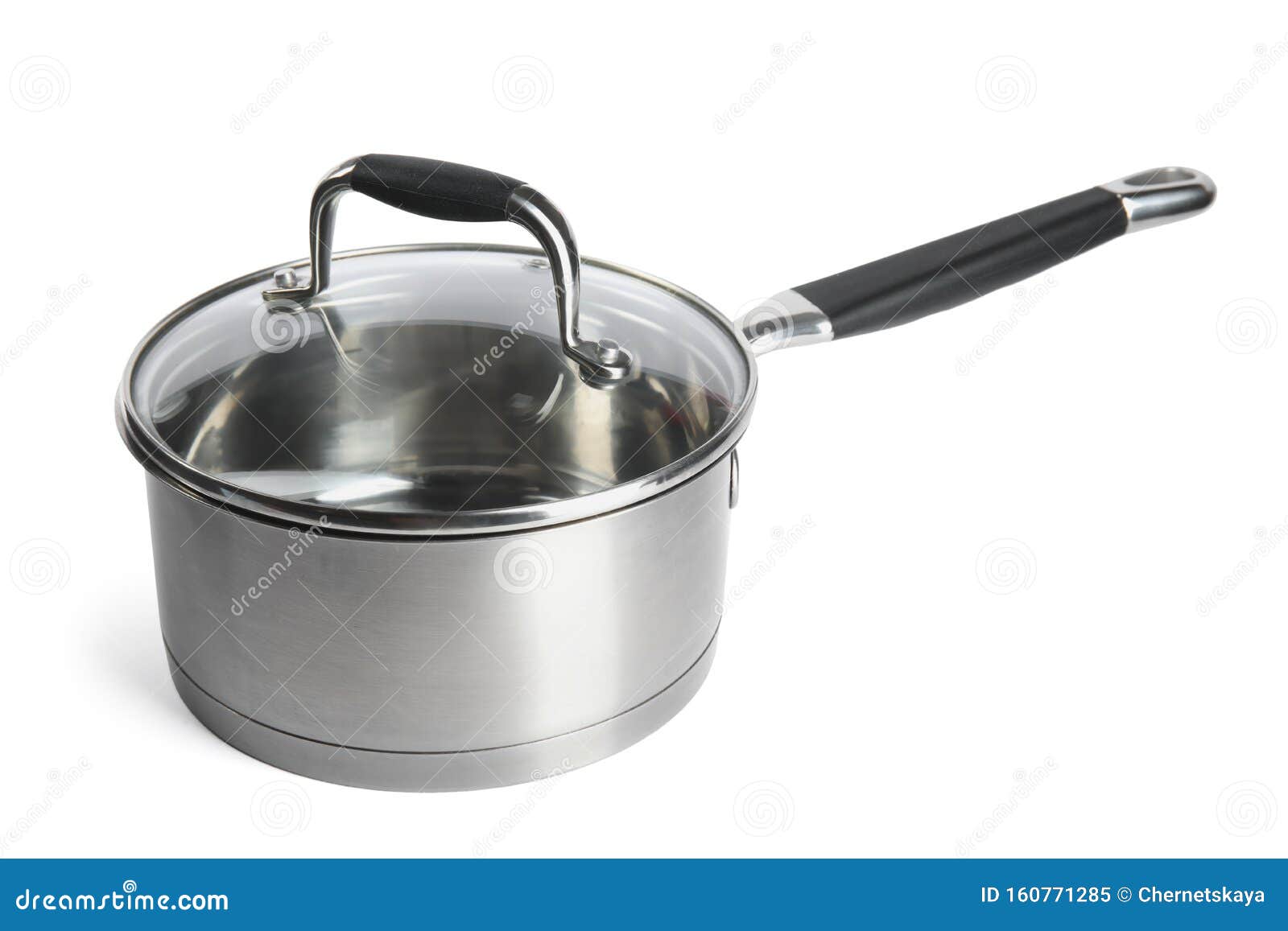 Sauce Pan with Lid Isolated Stock Image - Image of equipment, kitchen ...