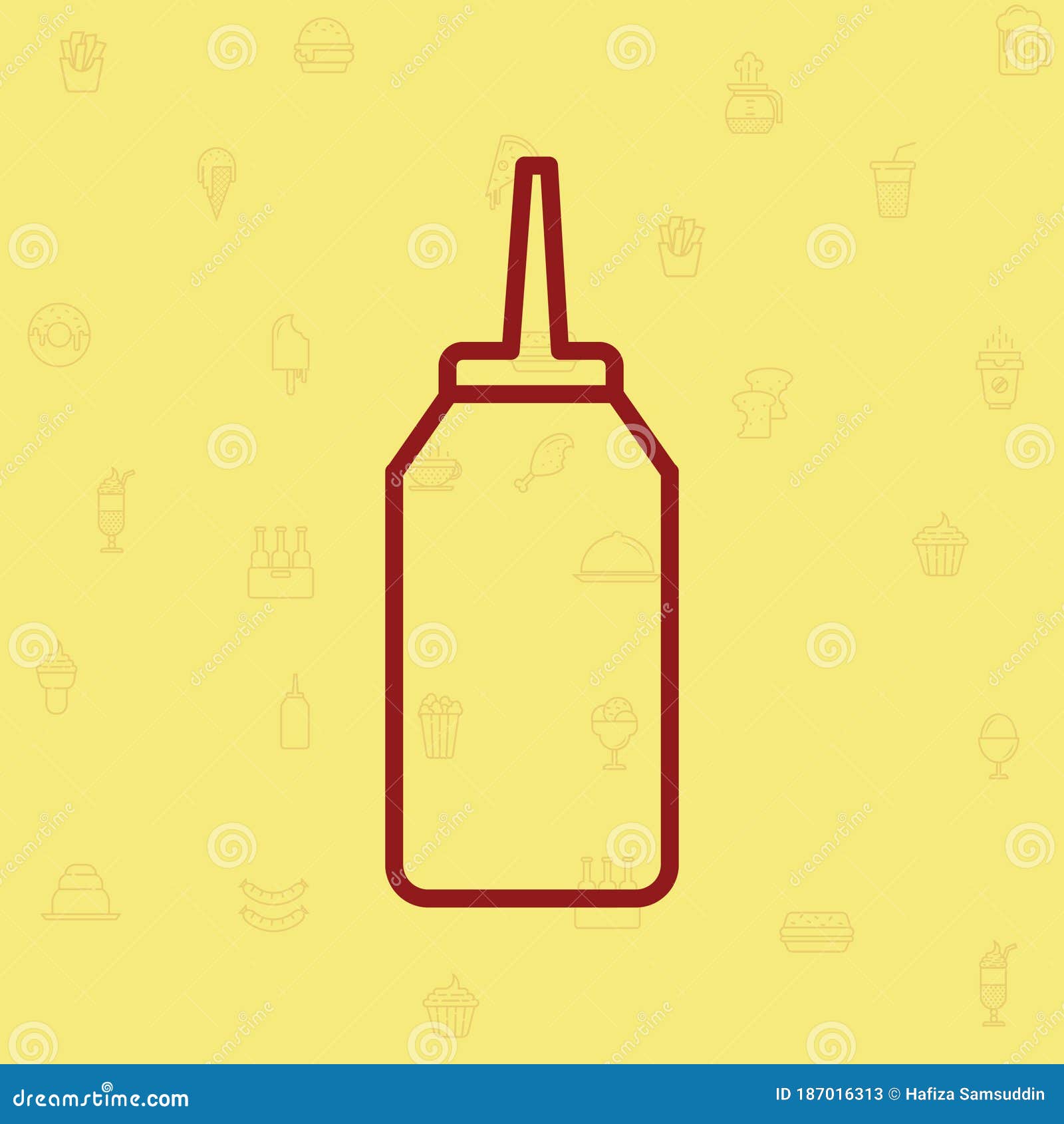 Sauce Squeeze. Vector Illustration Decorative Design Stock Vector ...