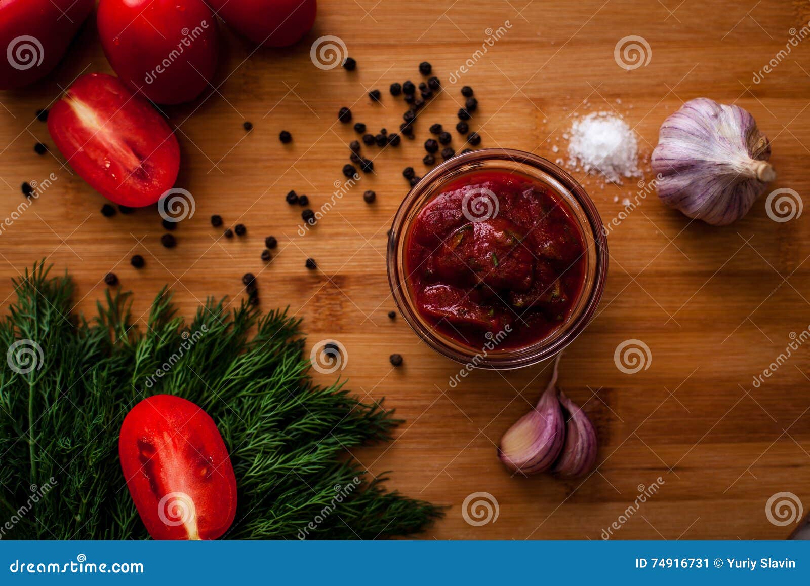 Sauce tomato spices stock image. Image of gourmet, provence - 74916731