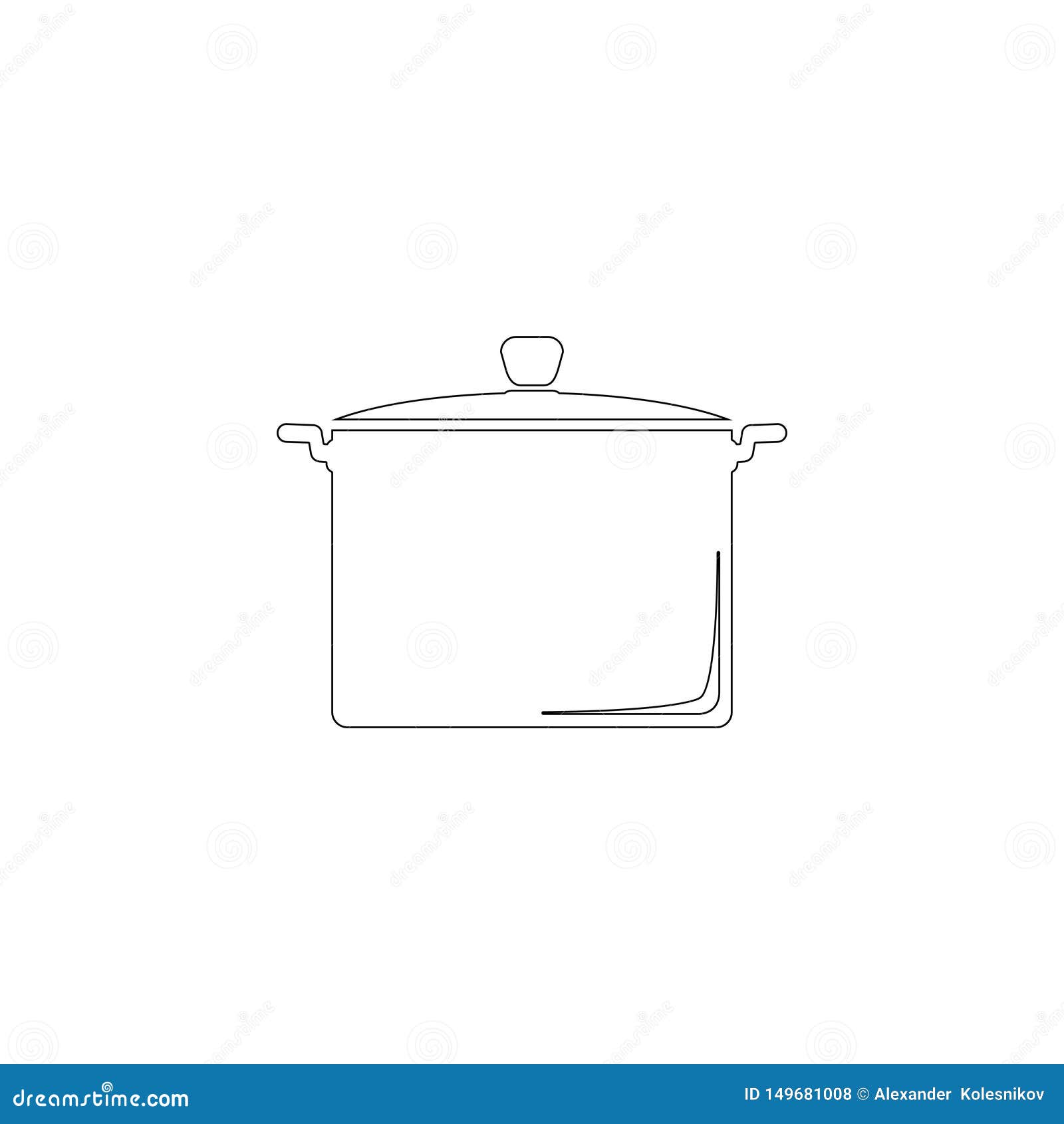 Saucepan. flat vector icon stock vector. Illustration of cookery - 149681008