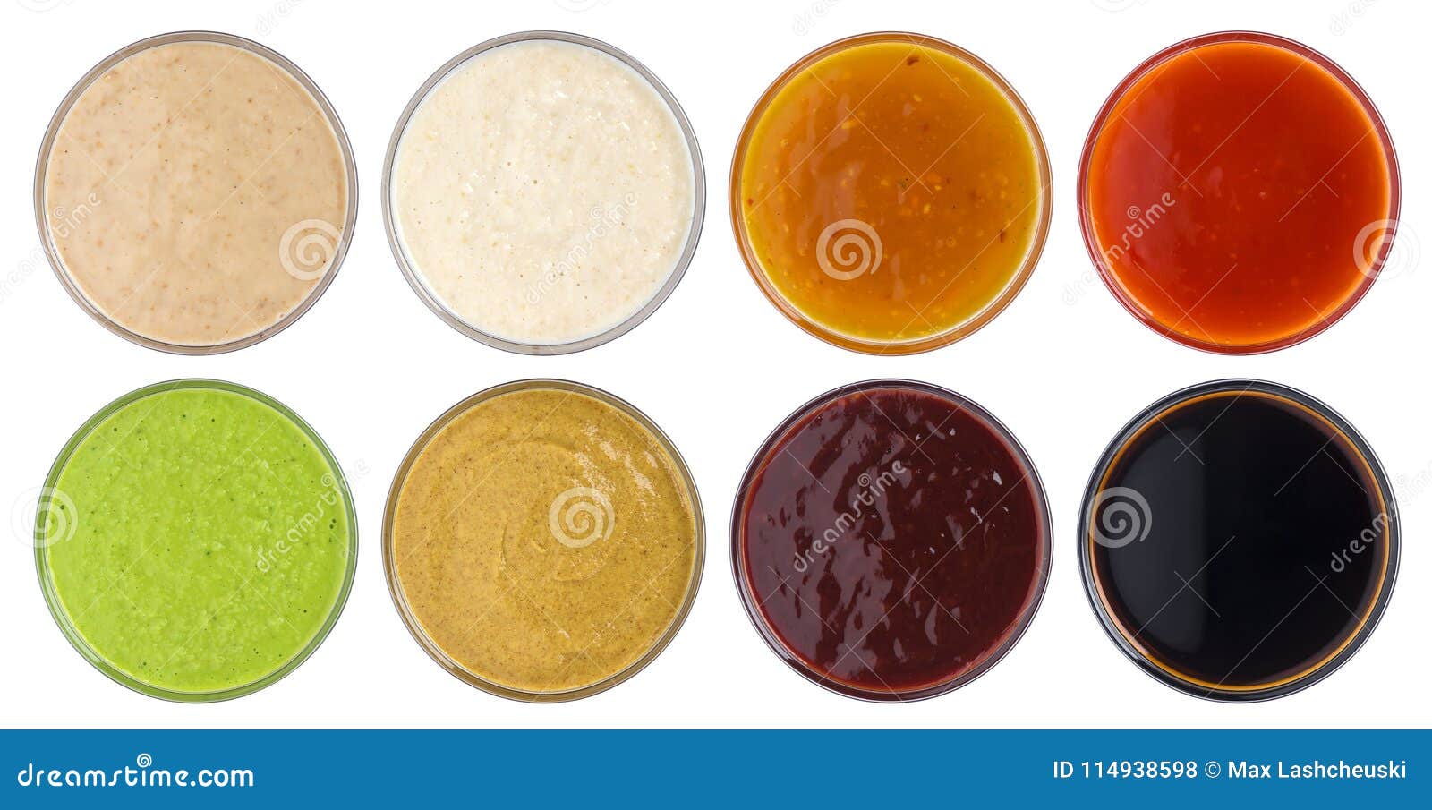 Sauces Isolated on White Background Stock Photo - Image of cheese ...
