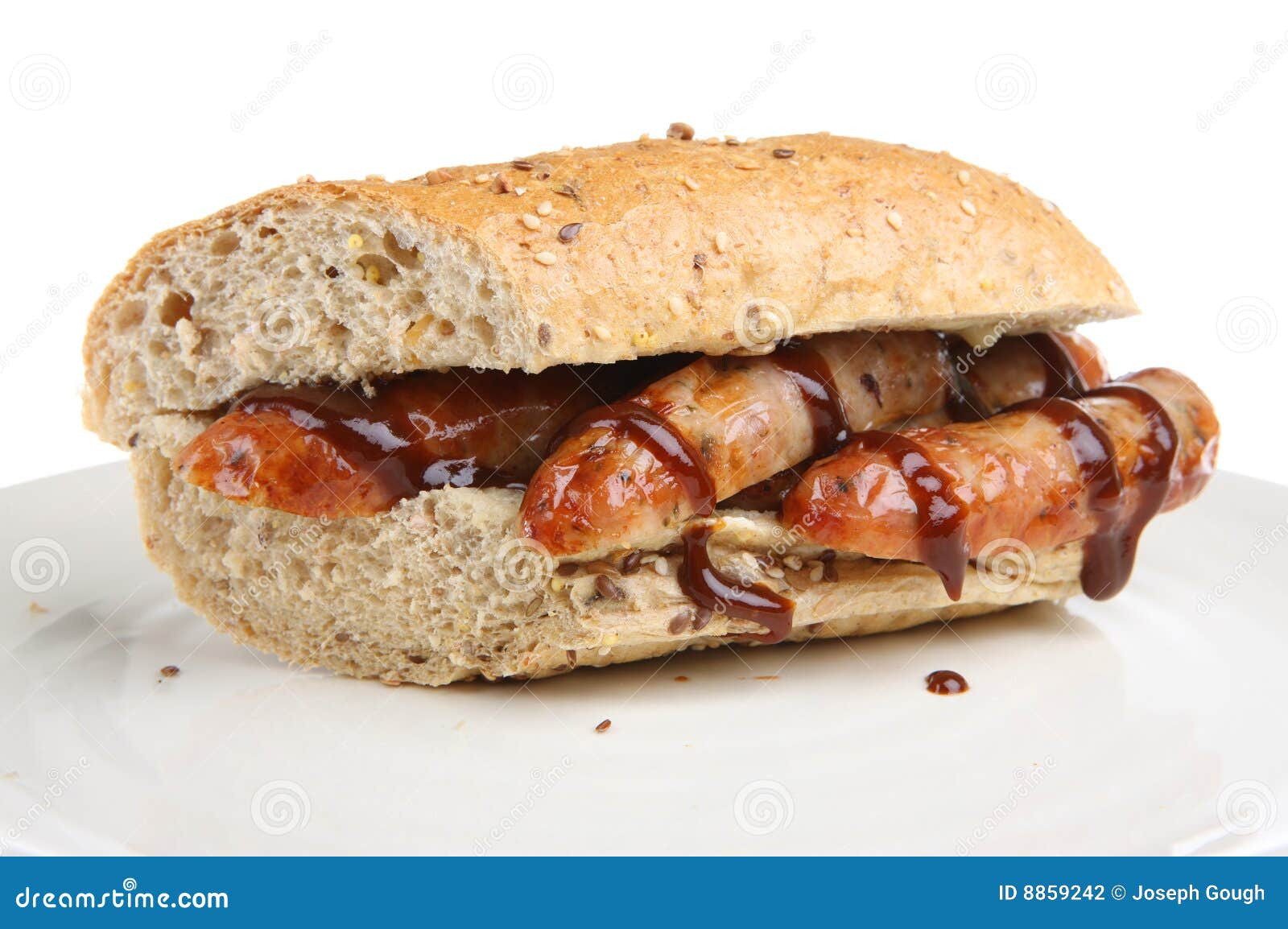 Saucisse De Sandwich Photographie stock - Image: 8859242