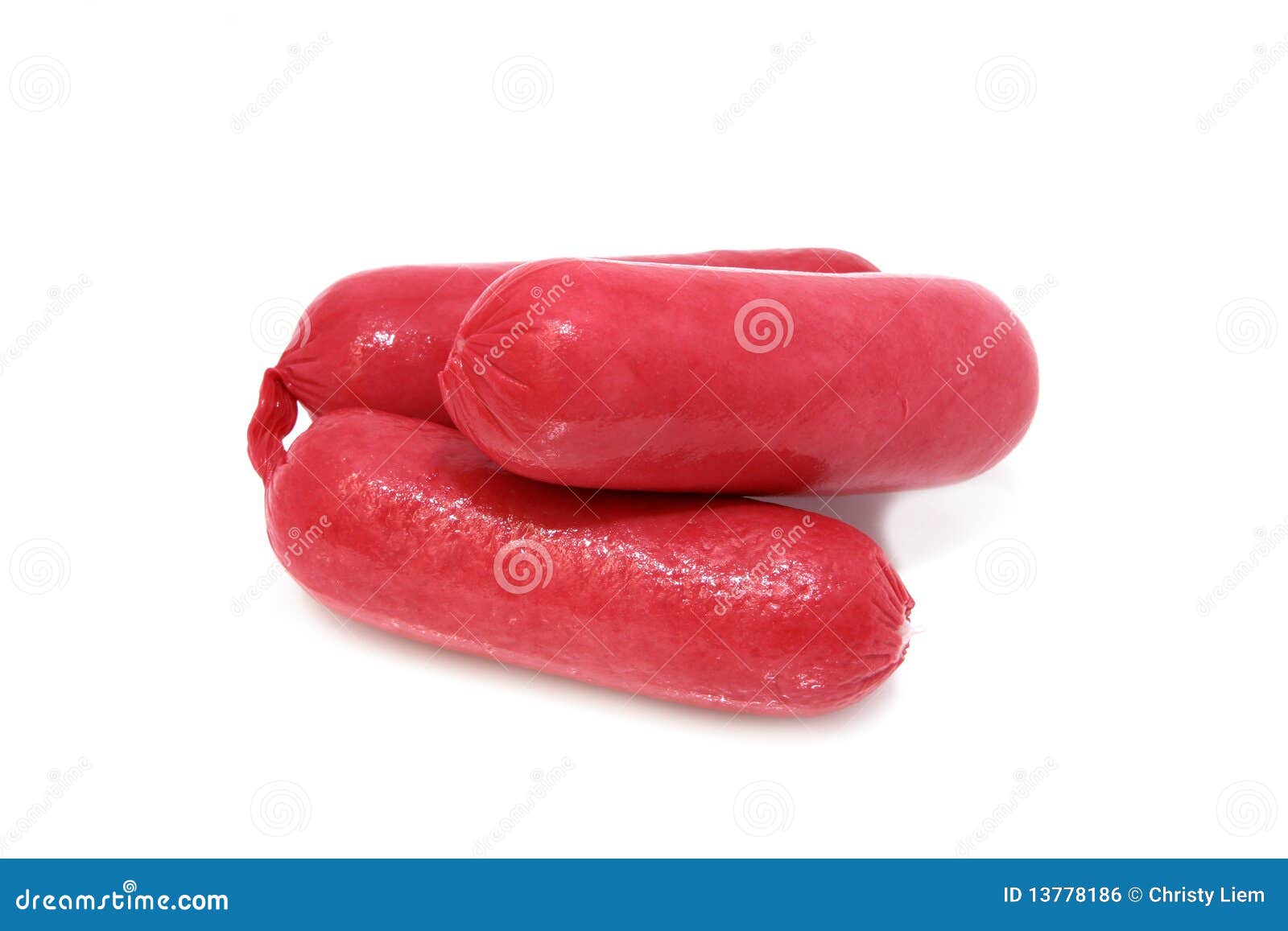 Saucisse rouge photo stock. Image du chaud, brochette - 13778186