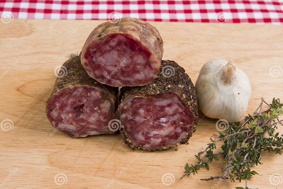Saucisson stock image. Image of delicious, slices, french - 62508285