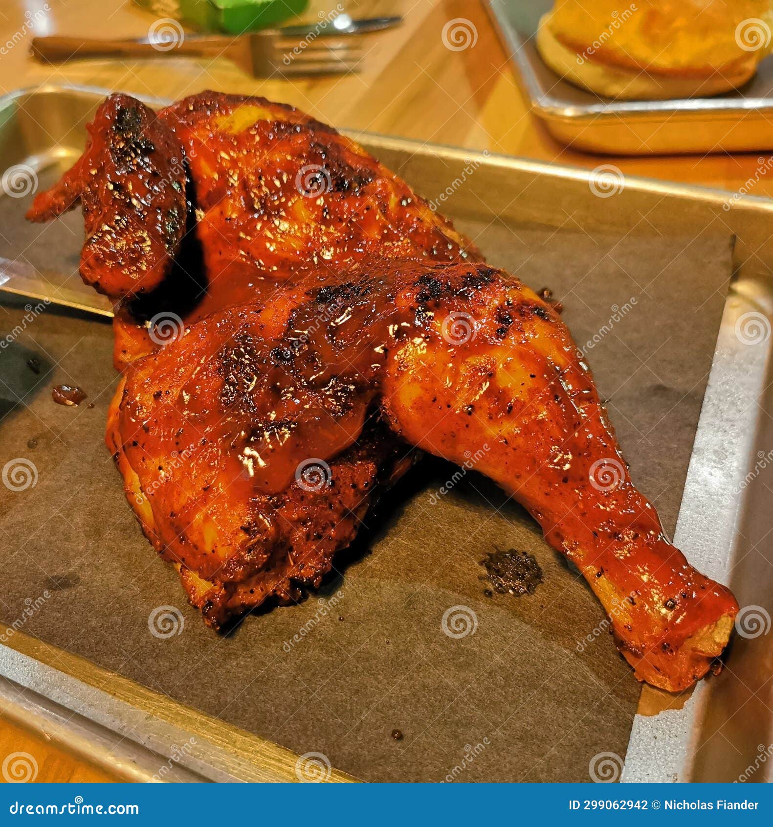 Saucy Chicken at a Restaurant Stock Photo - Image of chickens, crisp ...