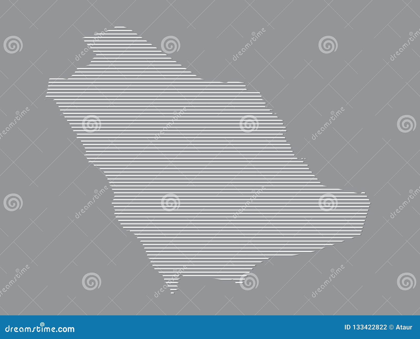 Saudi Arab Map Vector Illustration Using White Straight Lines Stock ...