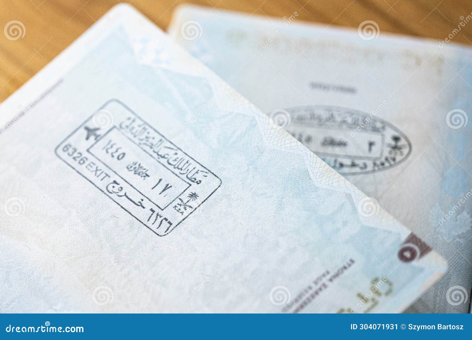 Saudi Arabia Border Stamps in the Passport Stock Image - Image of data ...