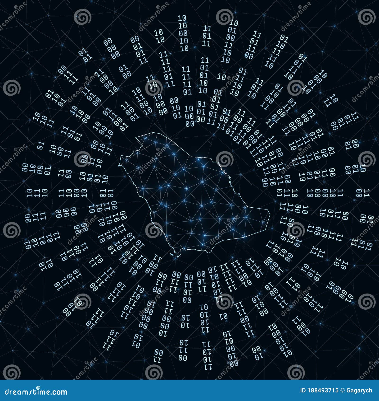 Saudi Arabia digital map. stock vector. Illustration of background ...