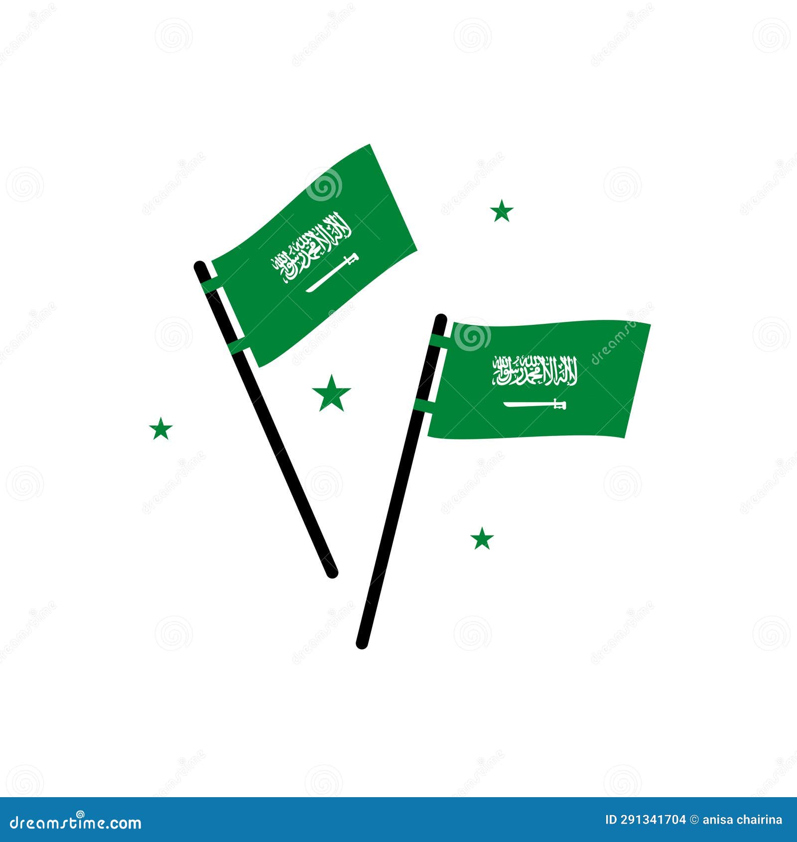 Saudi Arabia Element Independence Day Illustration Design Vector Stock ...