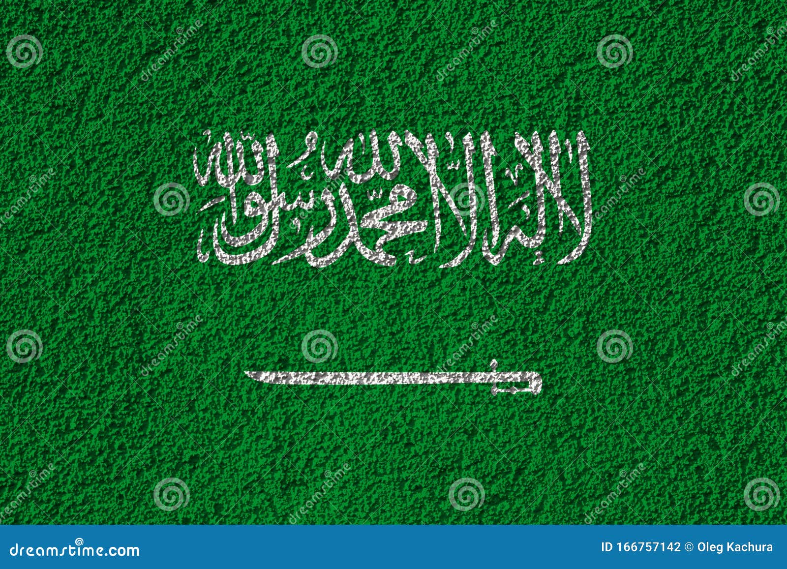 Saudi Arabia Flag on the Background Texture. Concept for Designer ...