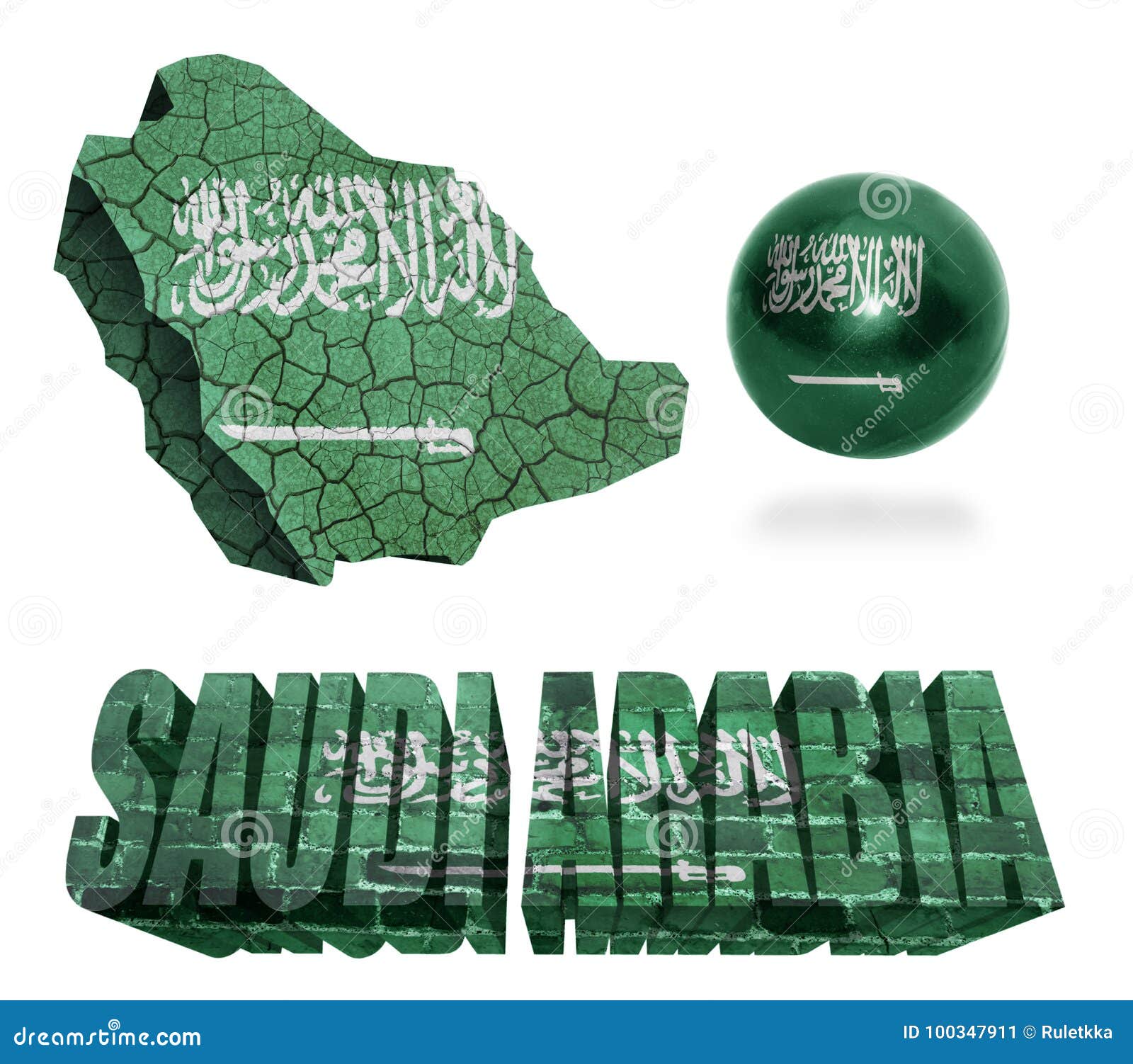 Saudi Arabia Symbols stock illustration. Illustration of saudi - 100347911