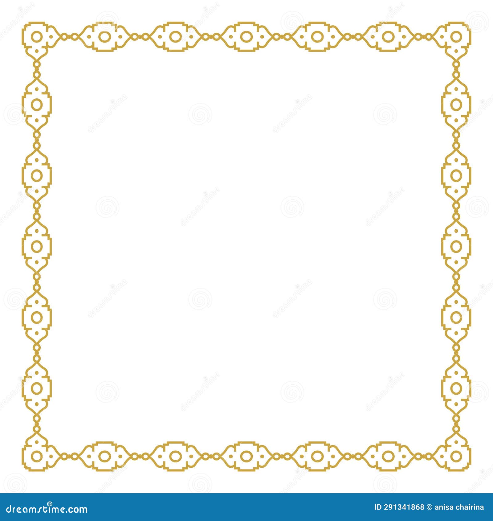 Saudi Arabia Frame Pattern Design. Arabic Frame Stock Illustration ...