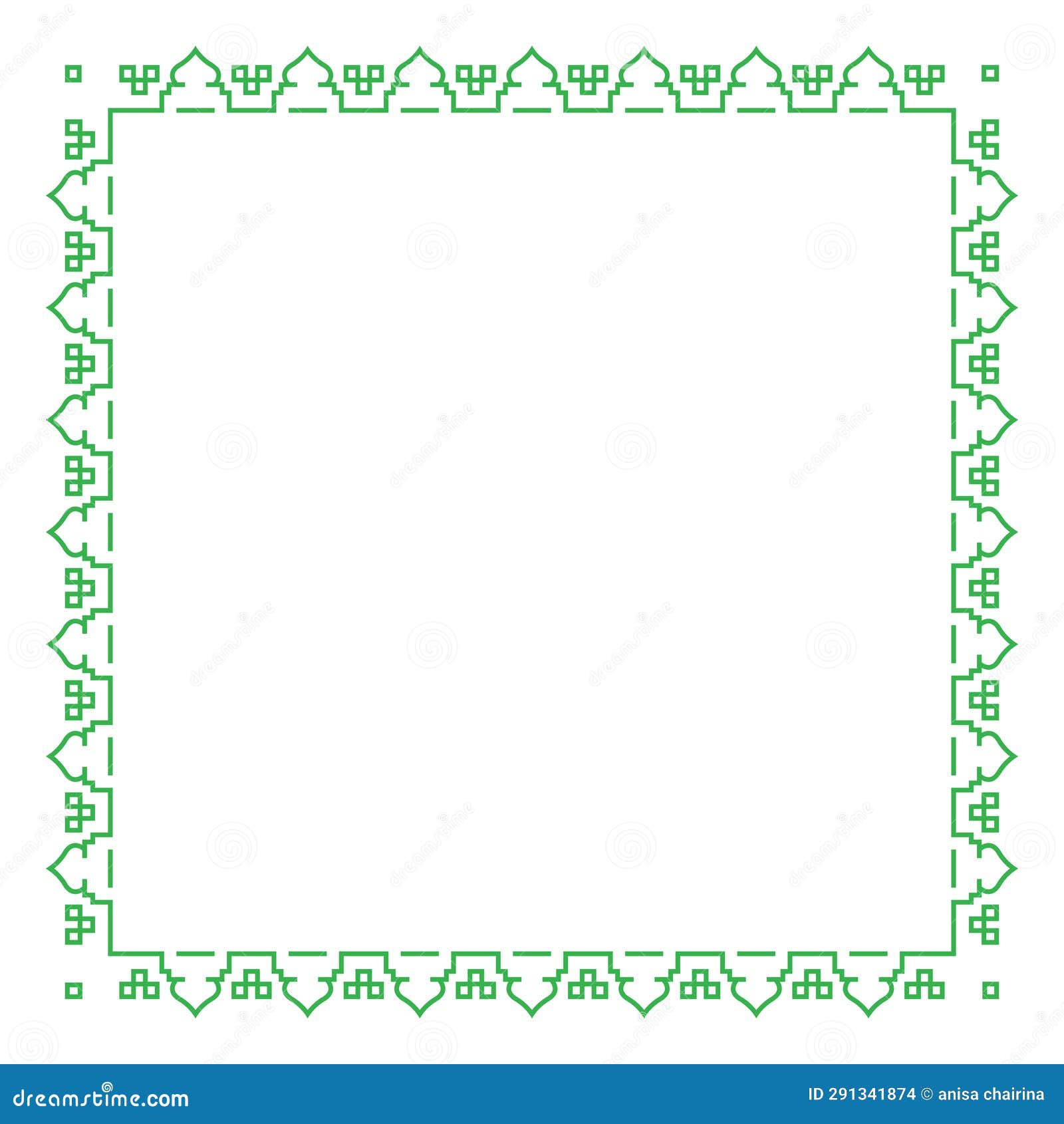 Saudi Arabia Frame Pattern Design. Arabic Frame Stock Illustration ...