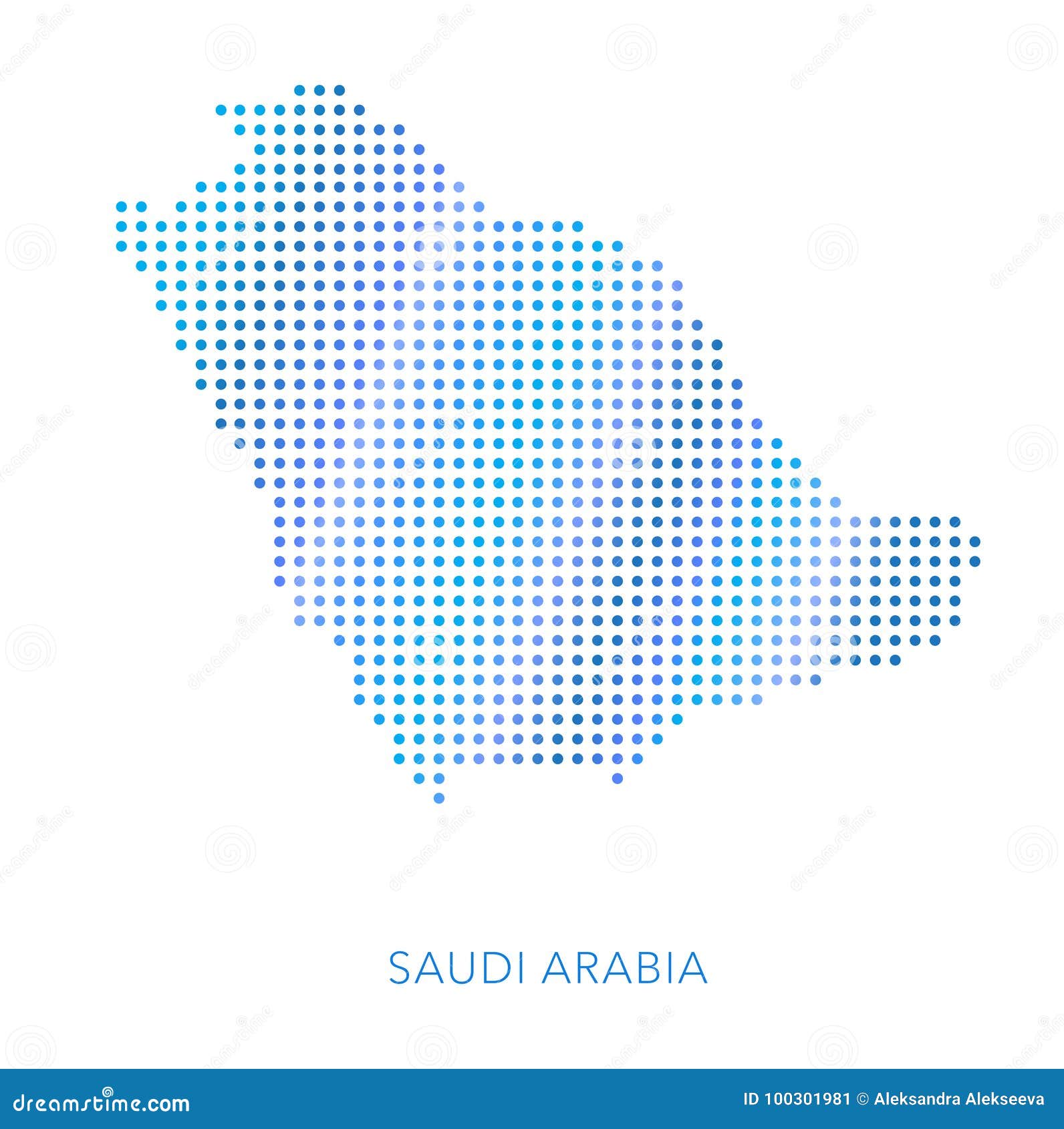 Saudi Arabia Map, Dot Vector Background Stock Vector - Illustration of ...