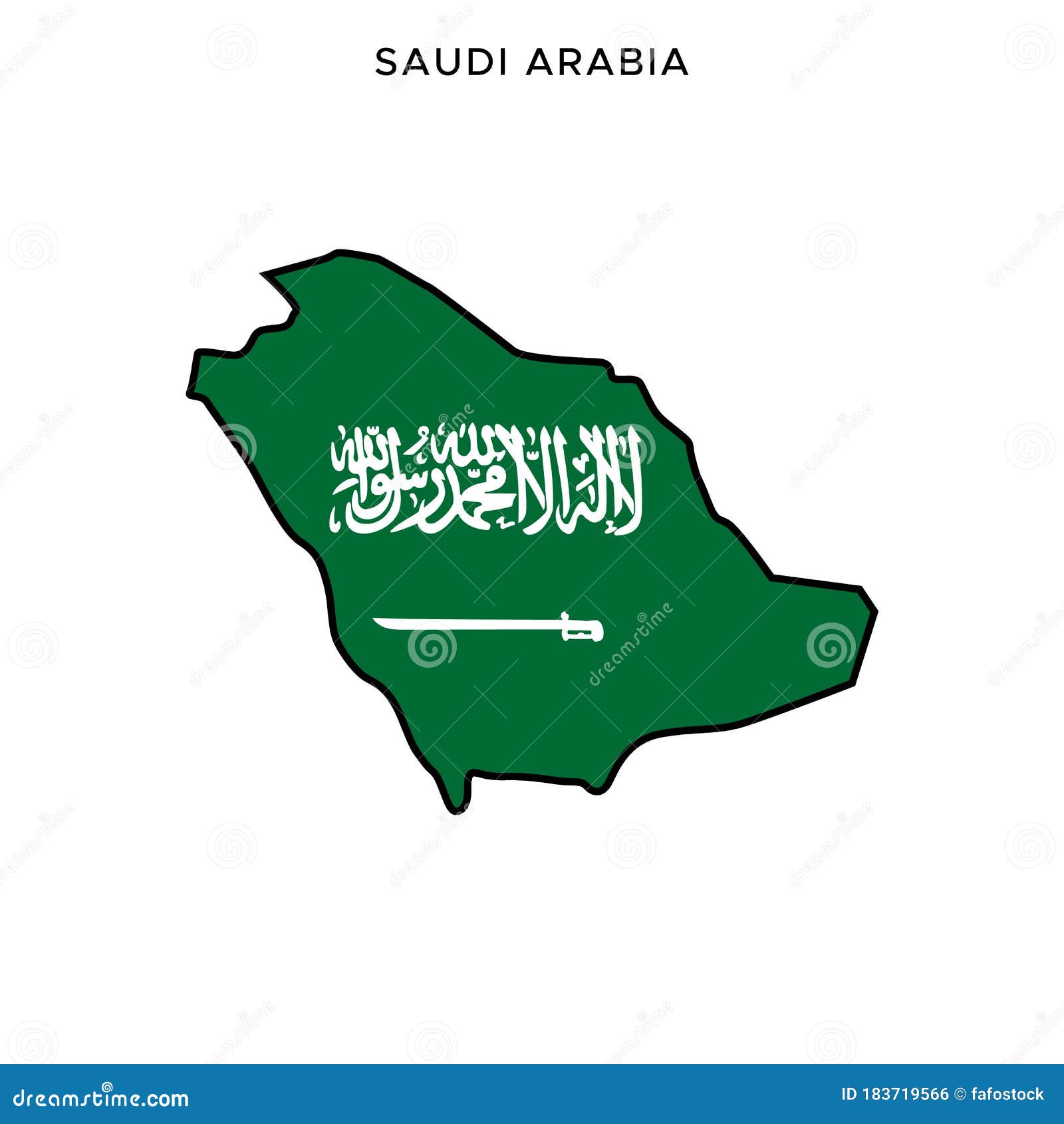 Map and Flag of Saudi Arabia Vector Design Template with Editable ...