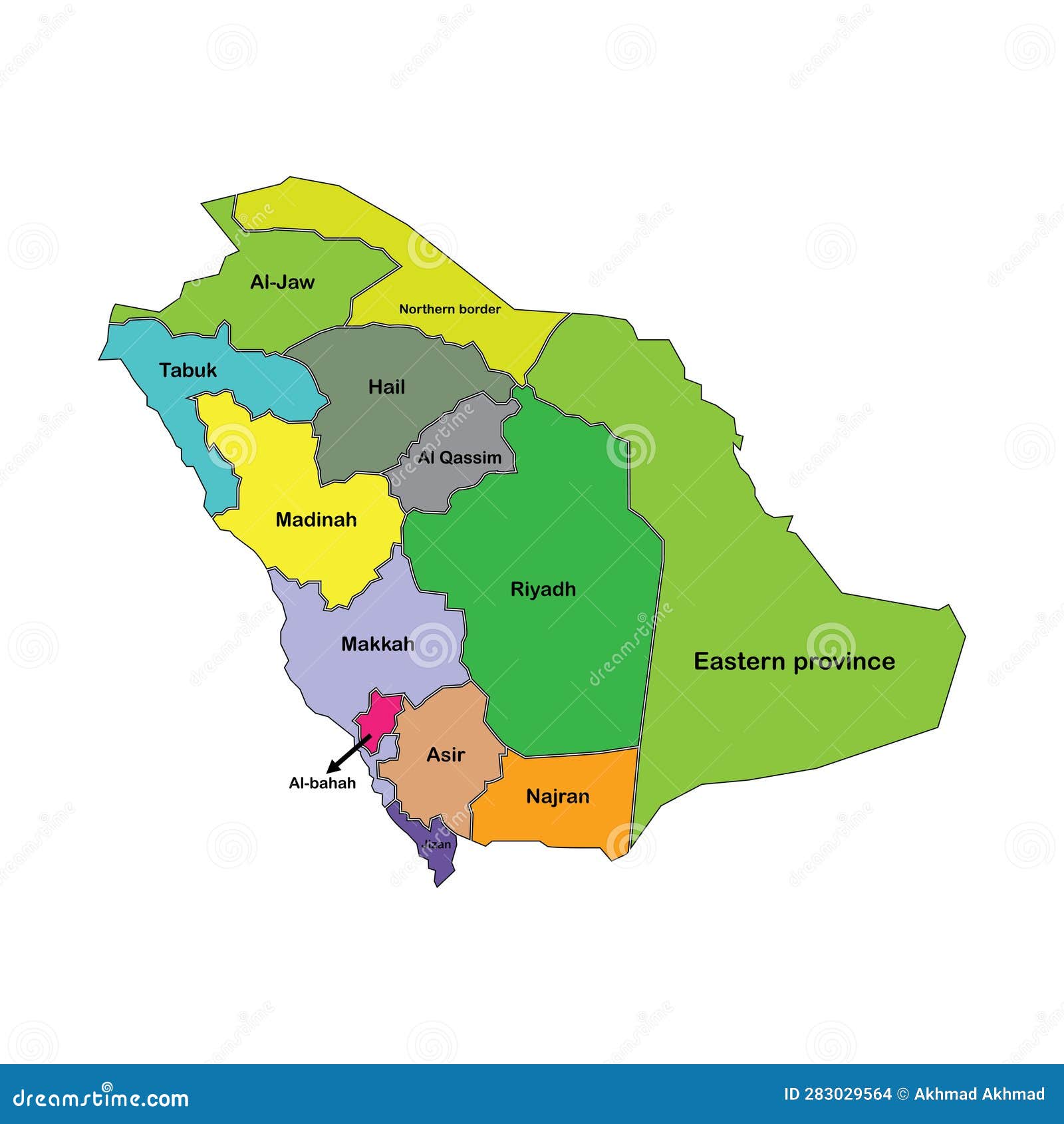 Saudi arabia map icon stock vector. Illustration of jawf - 283029564