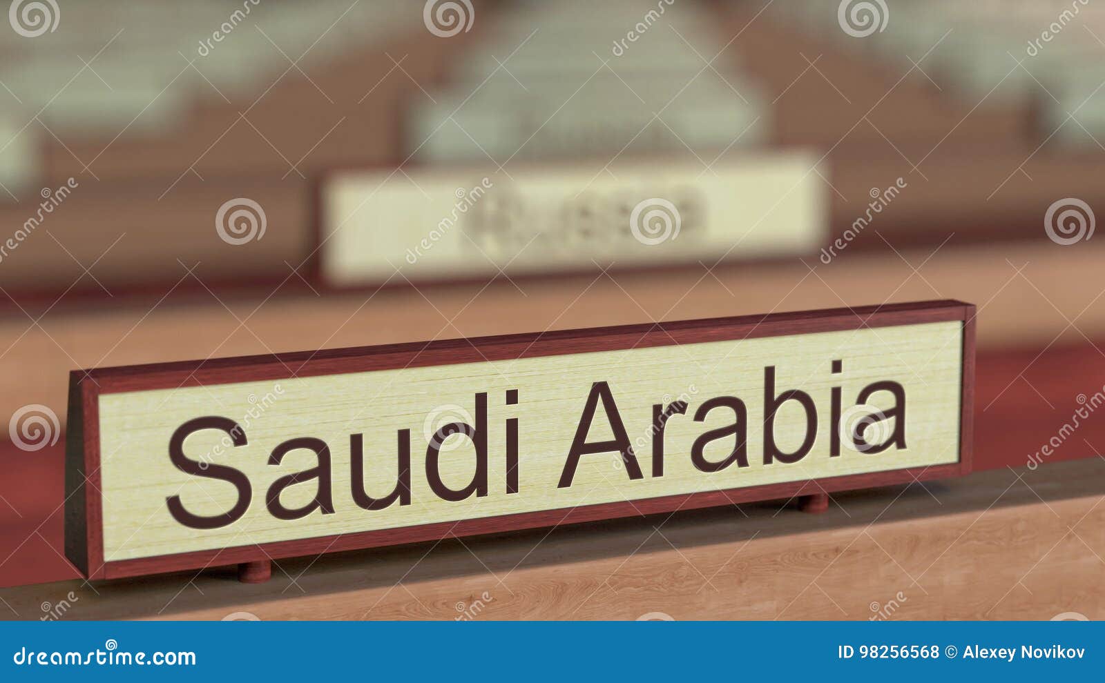 Saudi Arabia Name Sign among Different Countries Plaques at ...