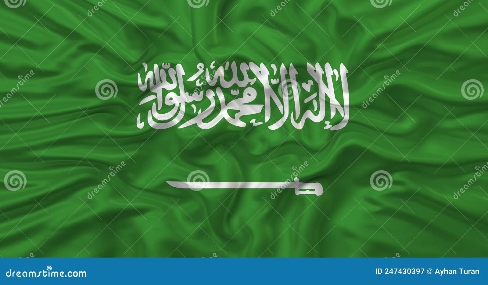 Saudi Arabia National Flag and Wavy Concept Stock Illustration ...