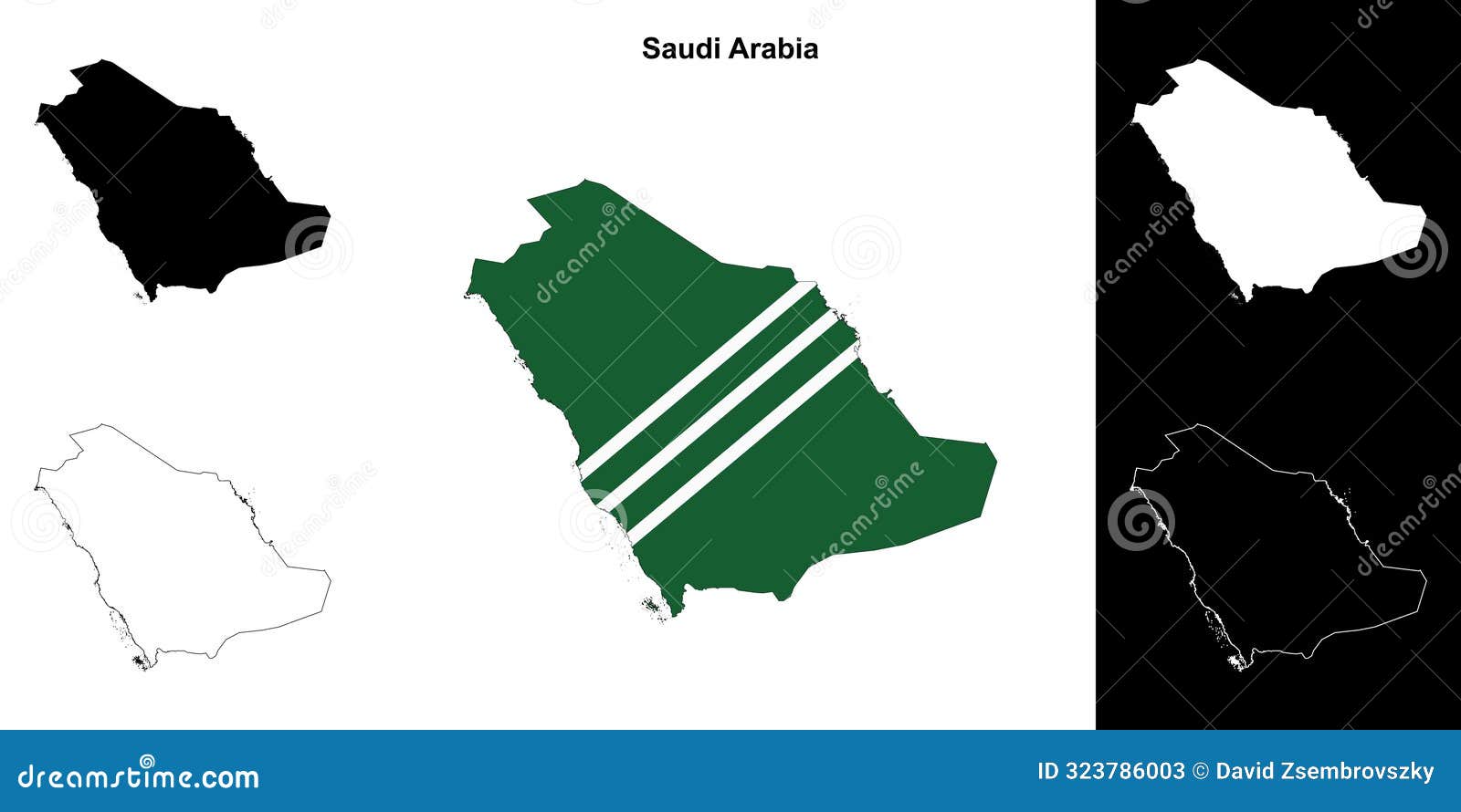 Saudi Arabia outline map stock illustration. Illustration of boundaries ...