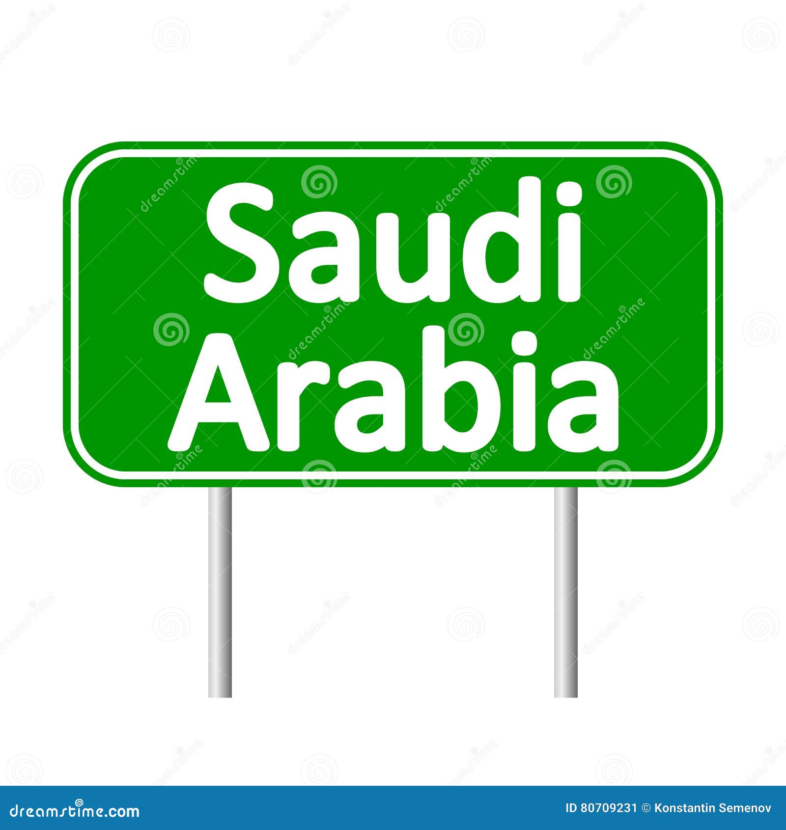 Saudi Arabia road sign. stock illustration. Illustration of highway ...