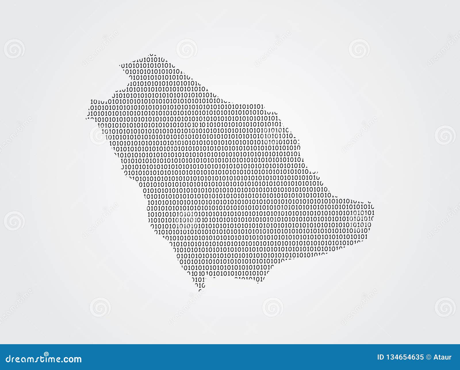 Saudi Arabia Vector Map Illustration Using Binary Codes On White ...