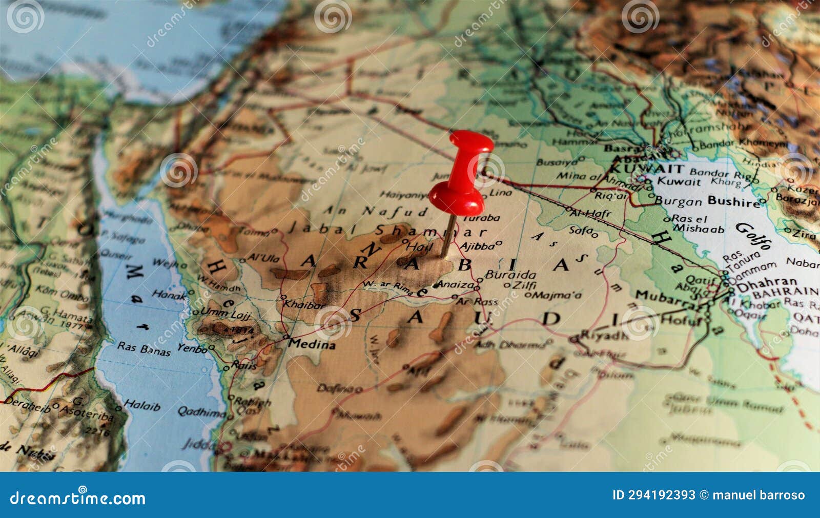 Saudi Arabian Country Code on the Map. Stock Image - Image of leaf ...